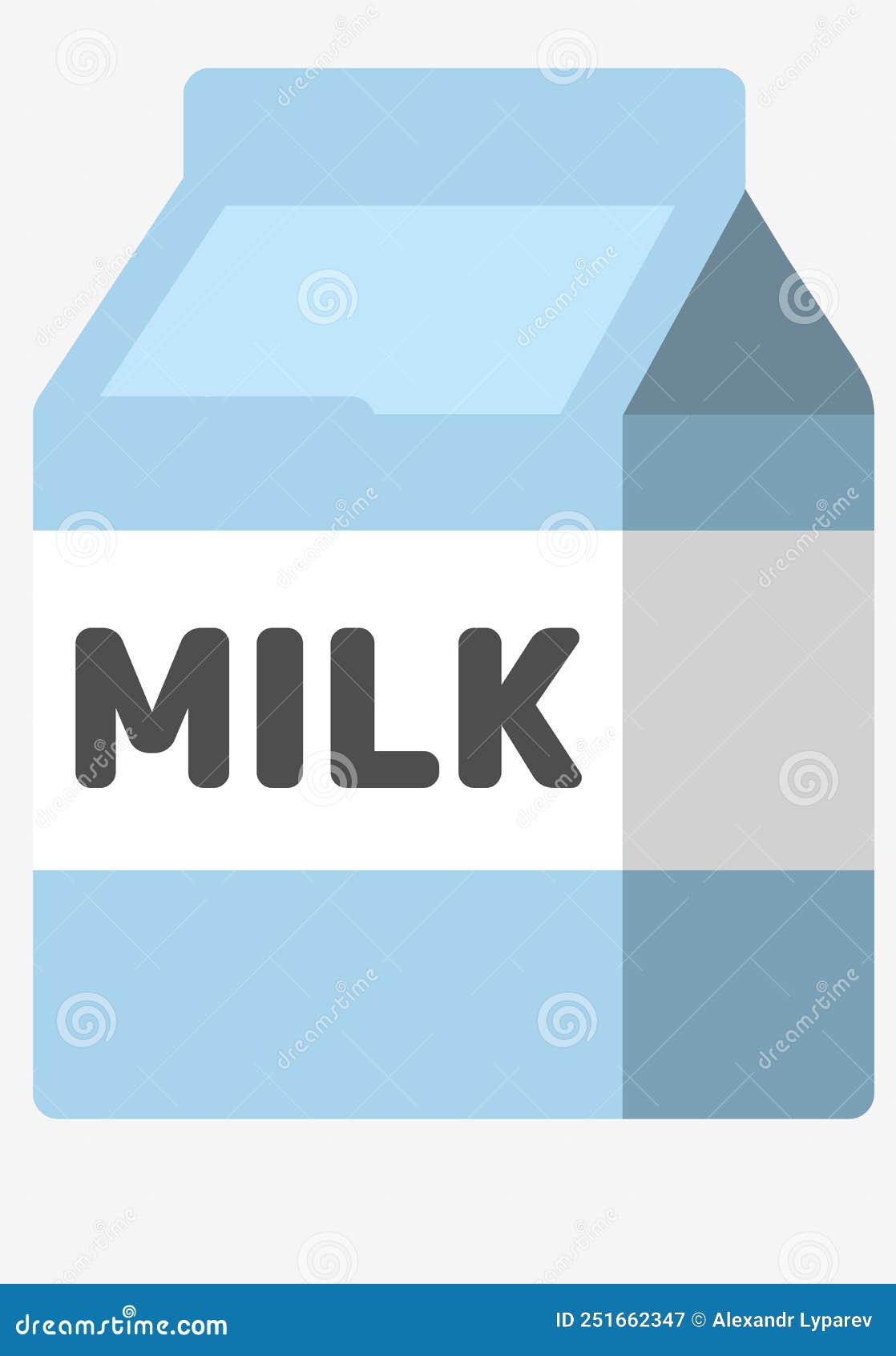 Milk Box Icon stock vector. Illustration of rounded - 251662347