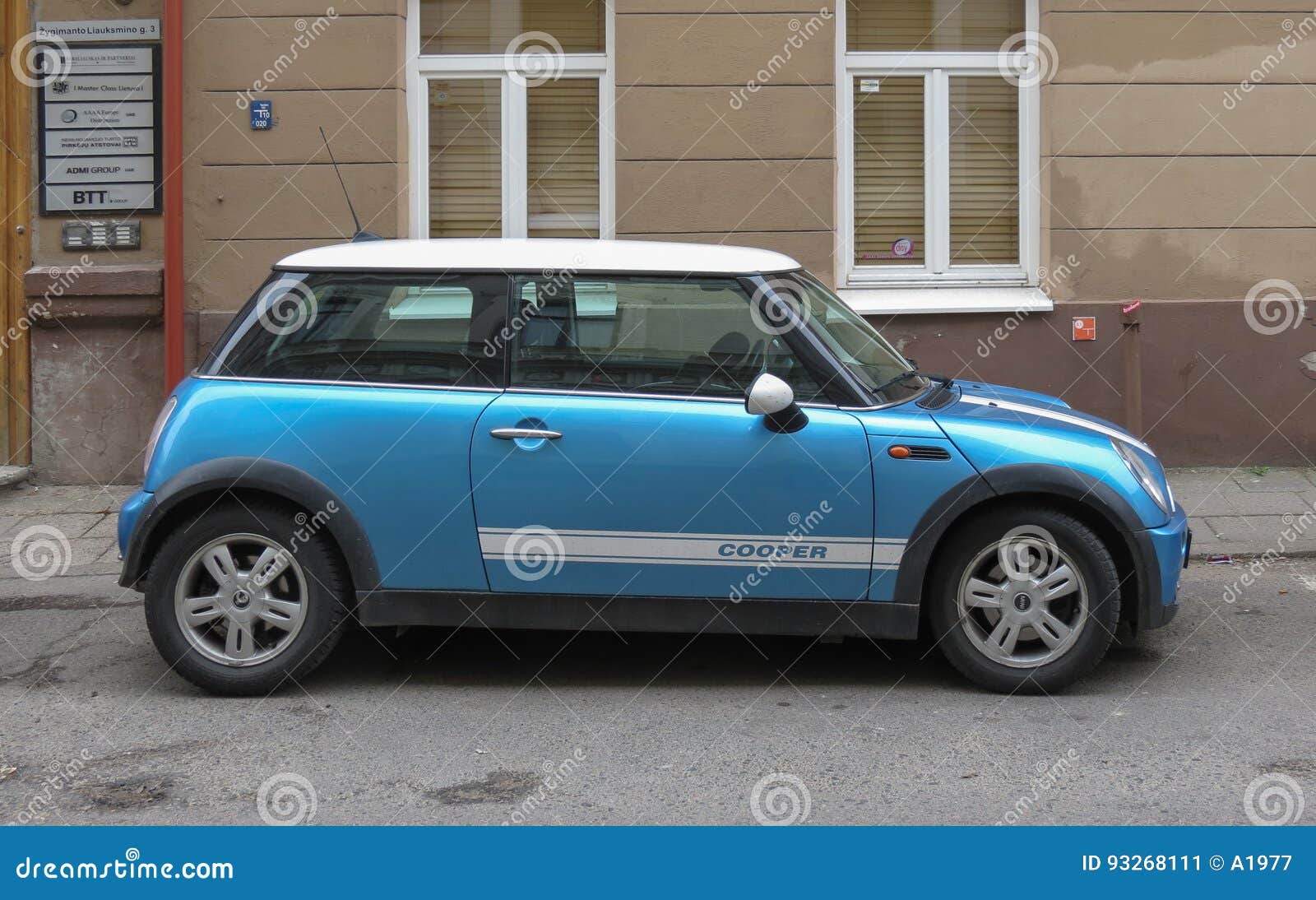 Light Blue Mini Cooper Car in Vilnius Editorial Photo - Image of travel ...