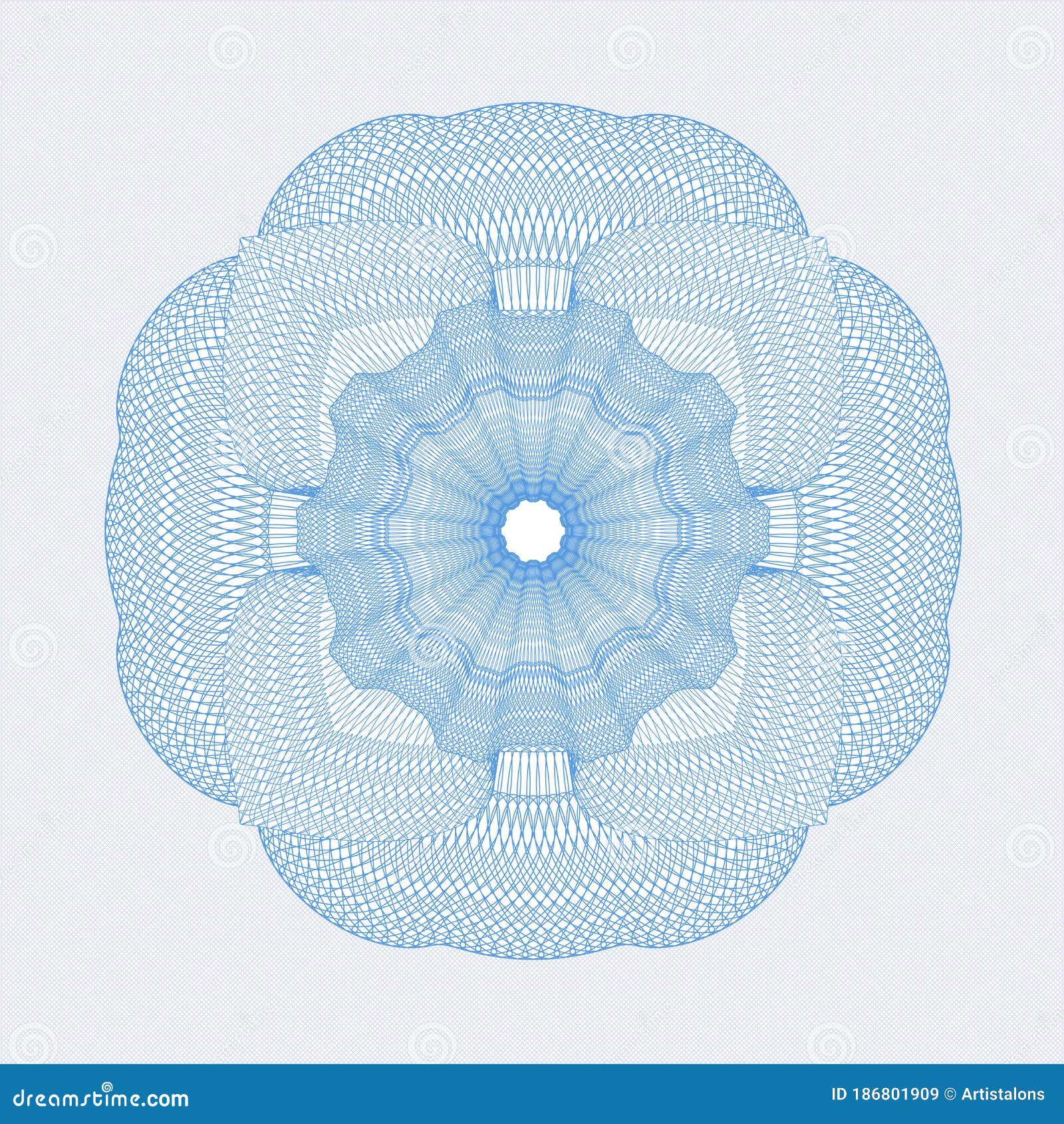 Light Blue Money Style Emblem or Rosette. Vector Illustration Stock ...