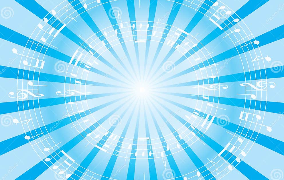 Light Blue Music Background with Radial Rays - EPS Stock Vector ...