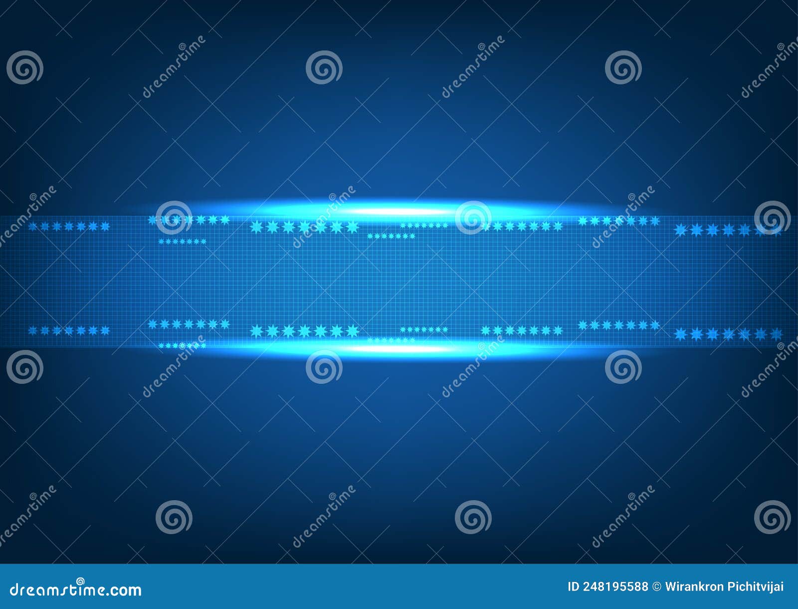 Light Blue Neon Digital Effect Background Stock Illustration ...