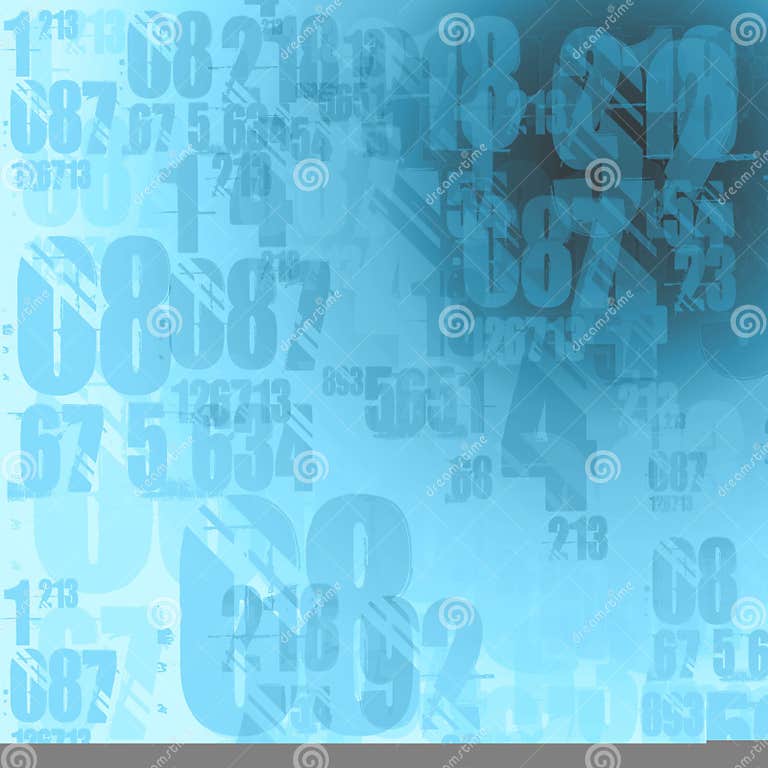 Light blue numbers stock illustration. Illustration of random - 19437821