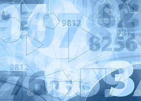 Light blue numbers design stock illustration. Illustration of document ...