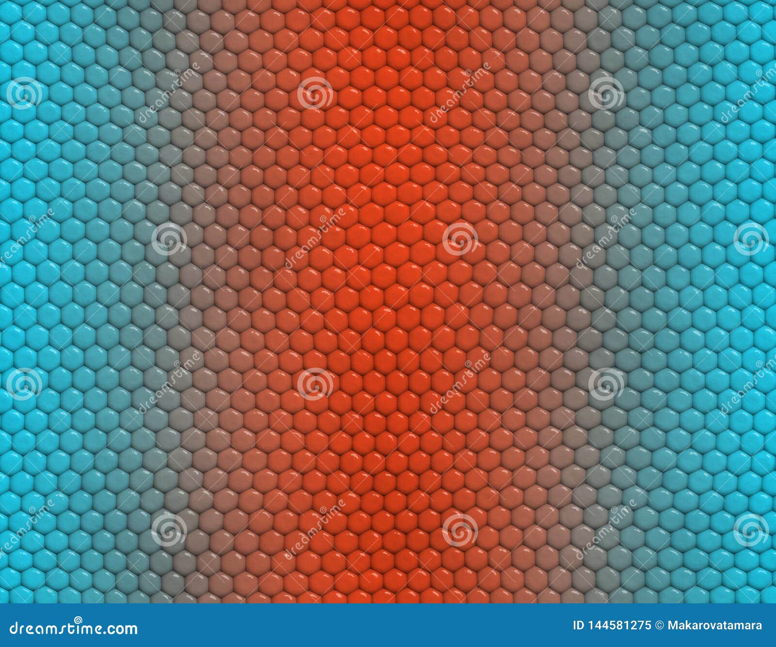 Light Blue and Orange Gradient Snake Skin Pattern, Hexagonal Scale ...