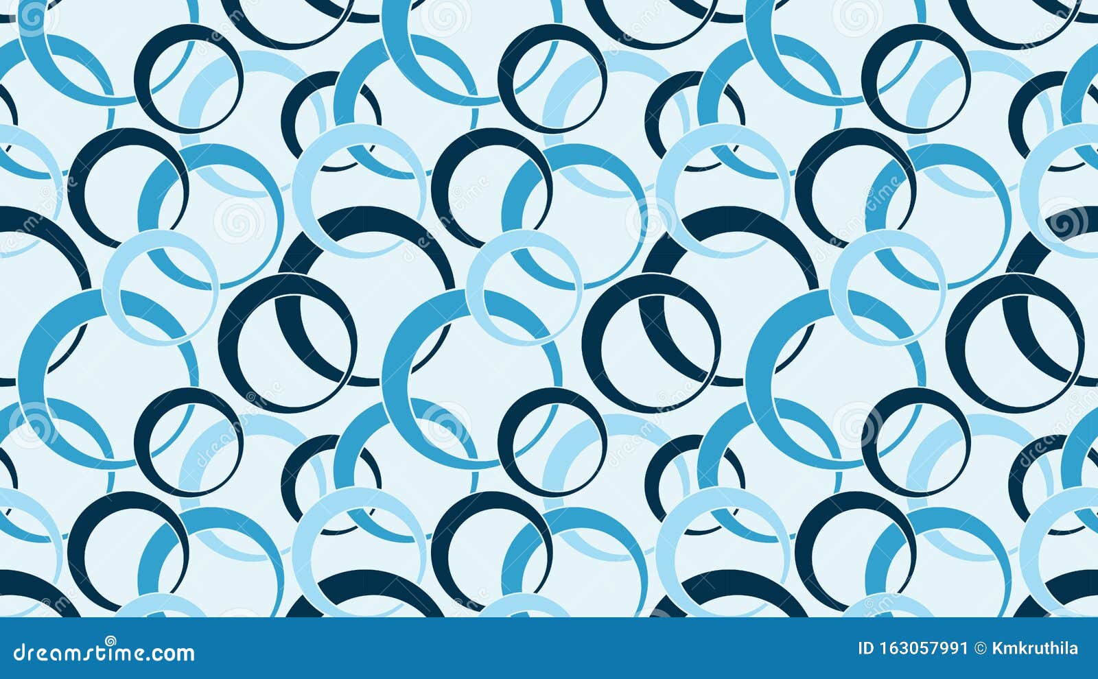 Light Blue Overlapping Circles Background Pattern Graphic Stock Vector ...