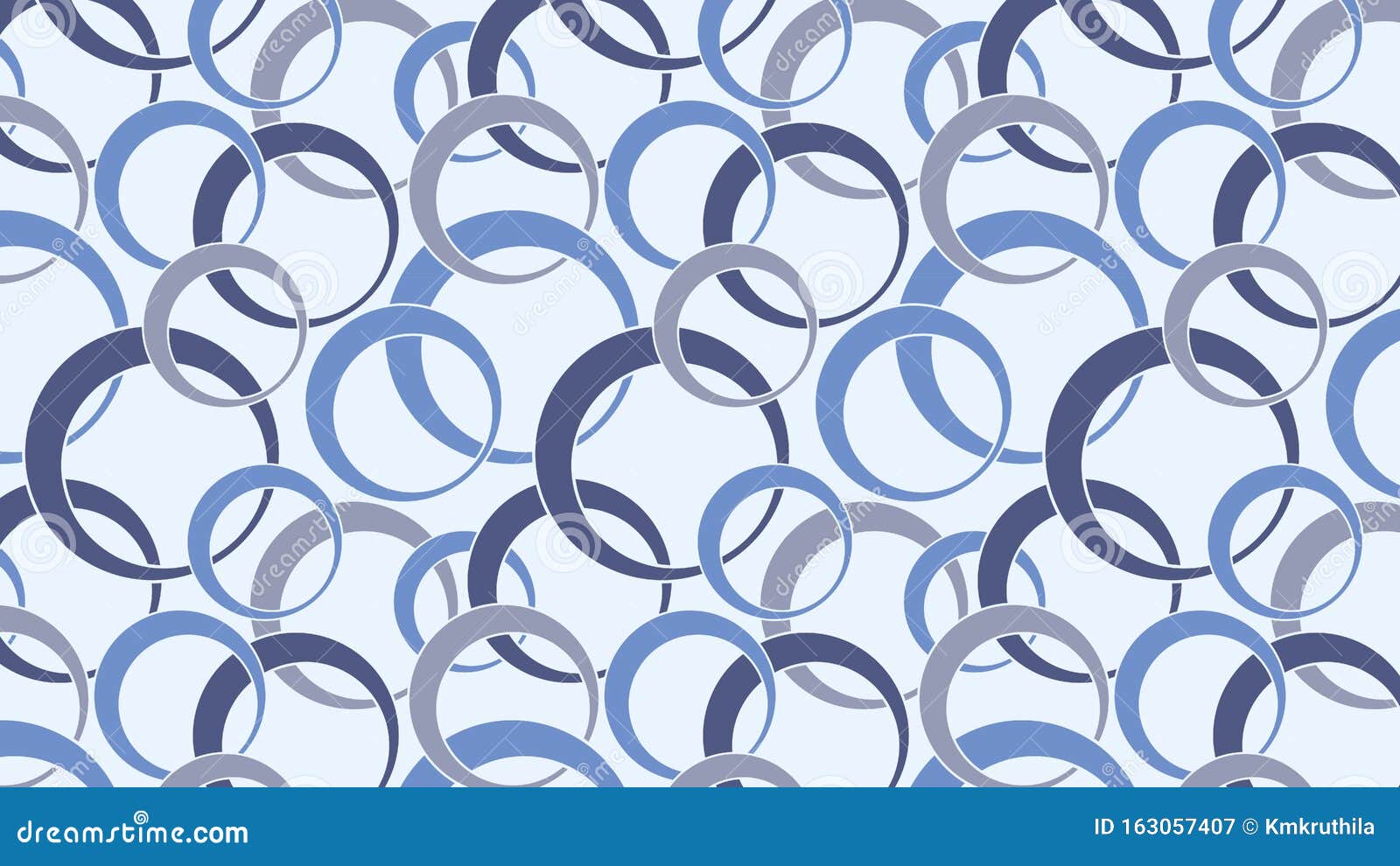 Light Blue Overlapping Circles Pattern Background Vector Art Stock Vector - Illustration of ...