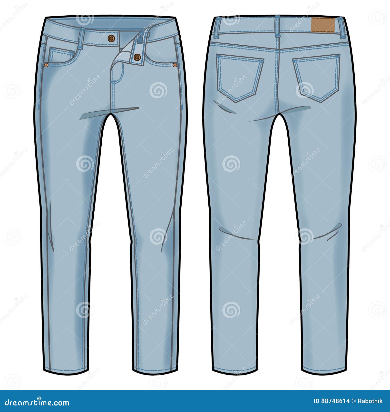 Light blue pants stock vector. Illustration of trousers - 88748614