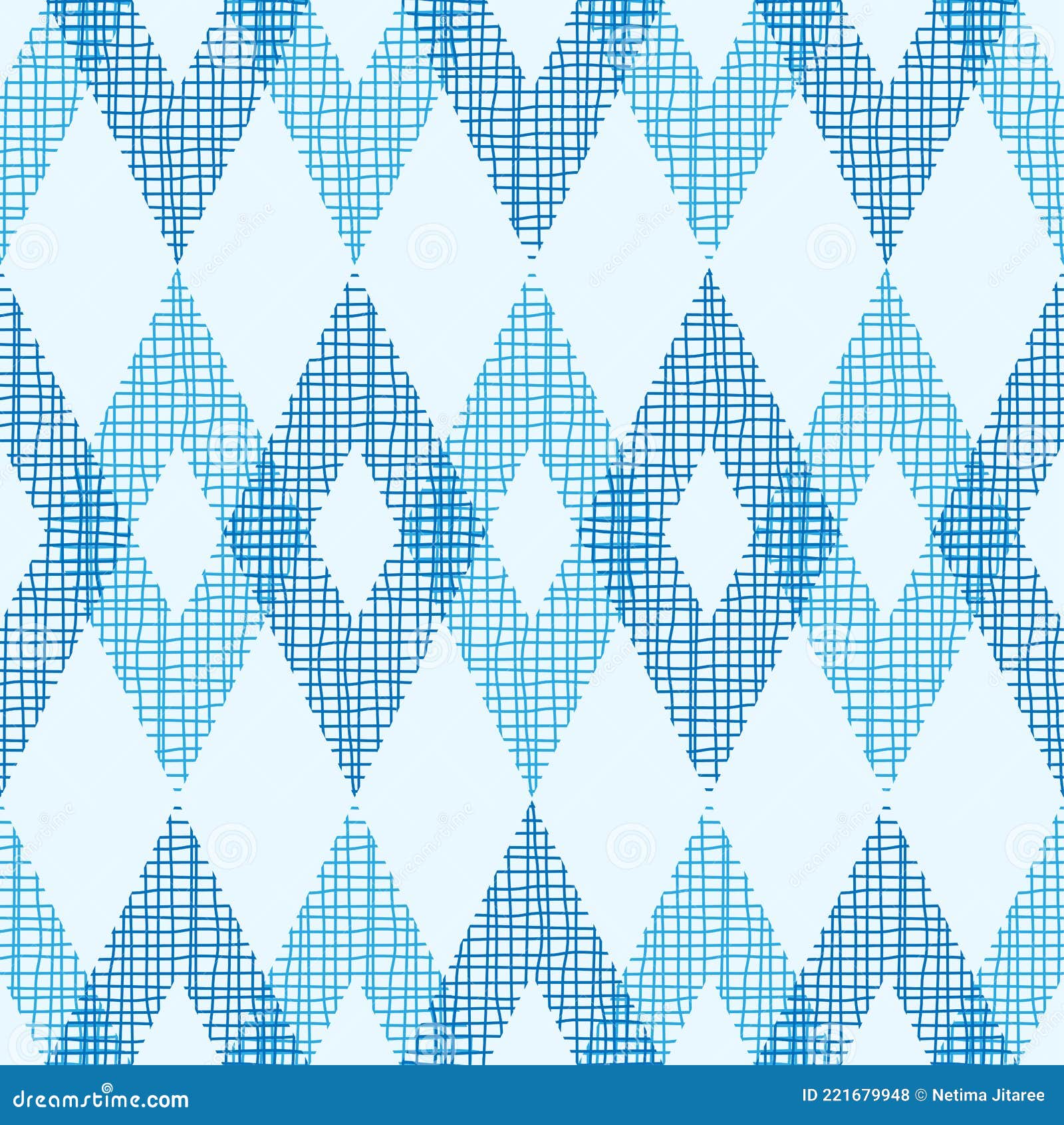Light Blue Pastel Ethnic Diamond Square Geometry Seamless Pattern Stock ...