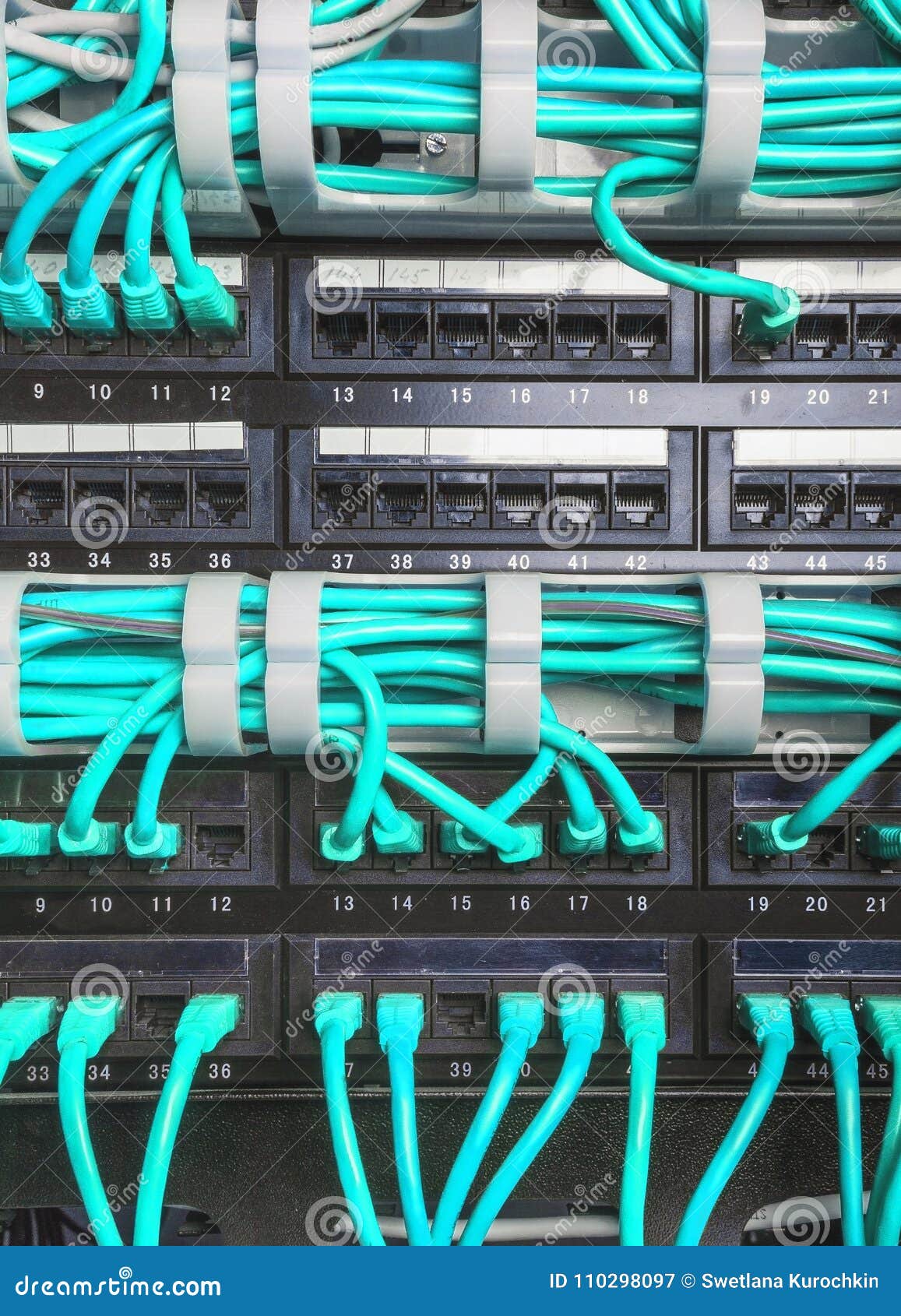 Light Blue Patch Cord Internet Cables Stock Image - Image of broadband ...