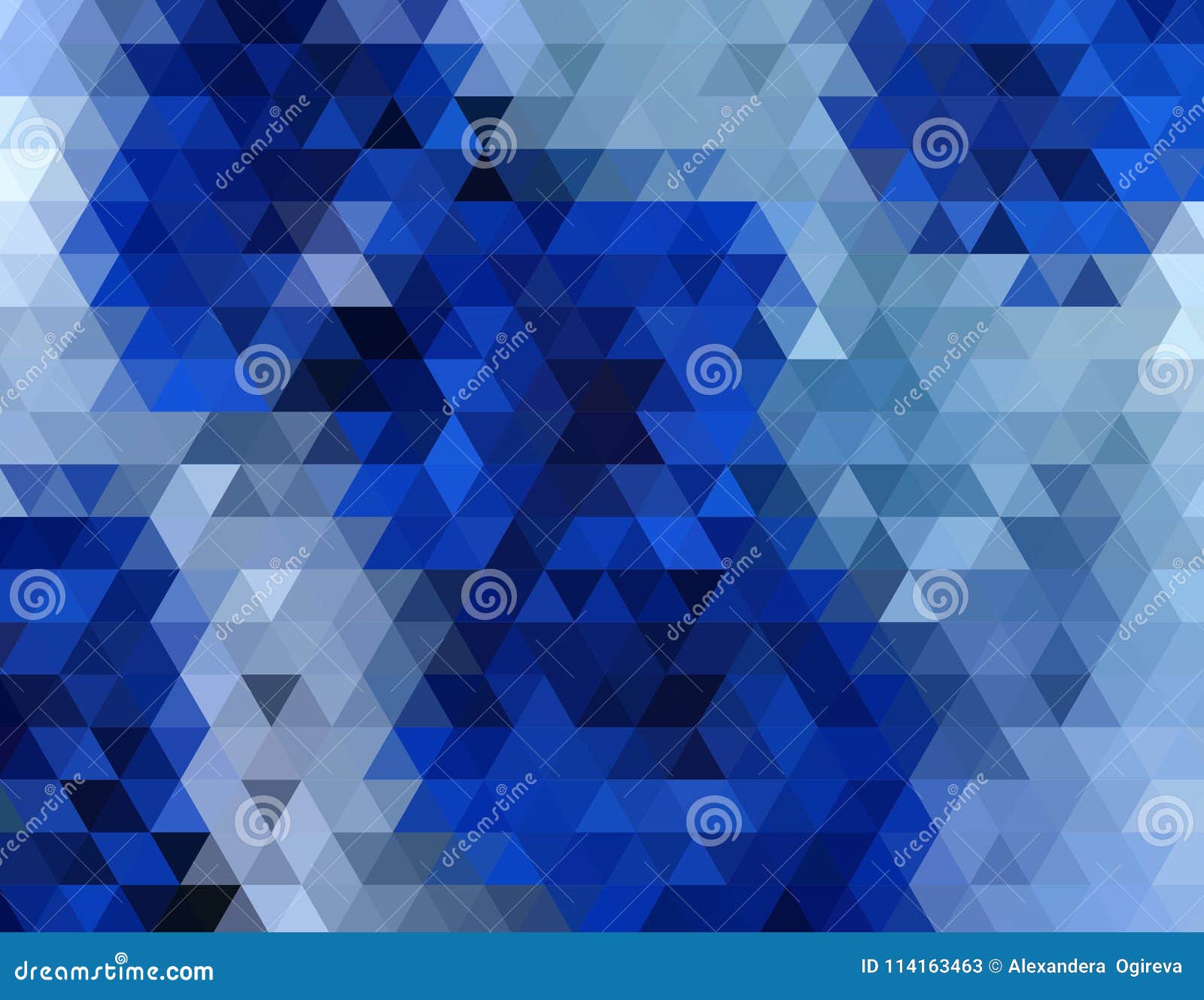 Light BLUE Pattern. Seamless Triangular Template. Geometric Sample ...