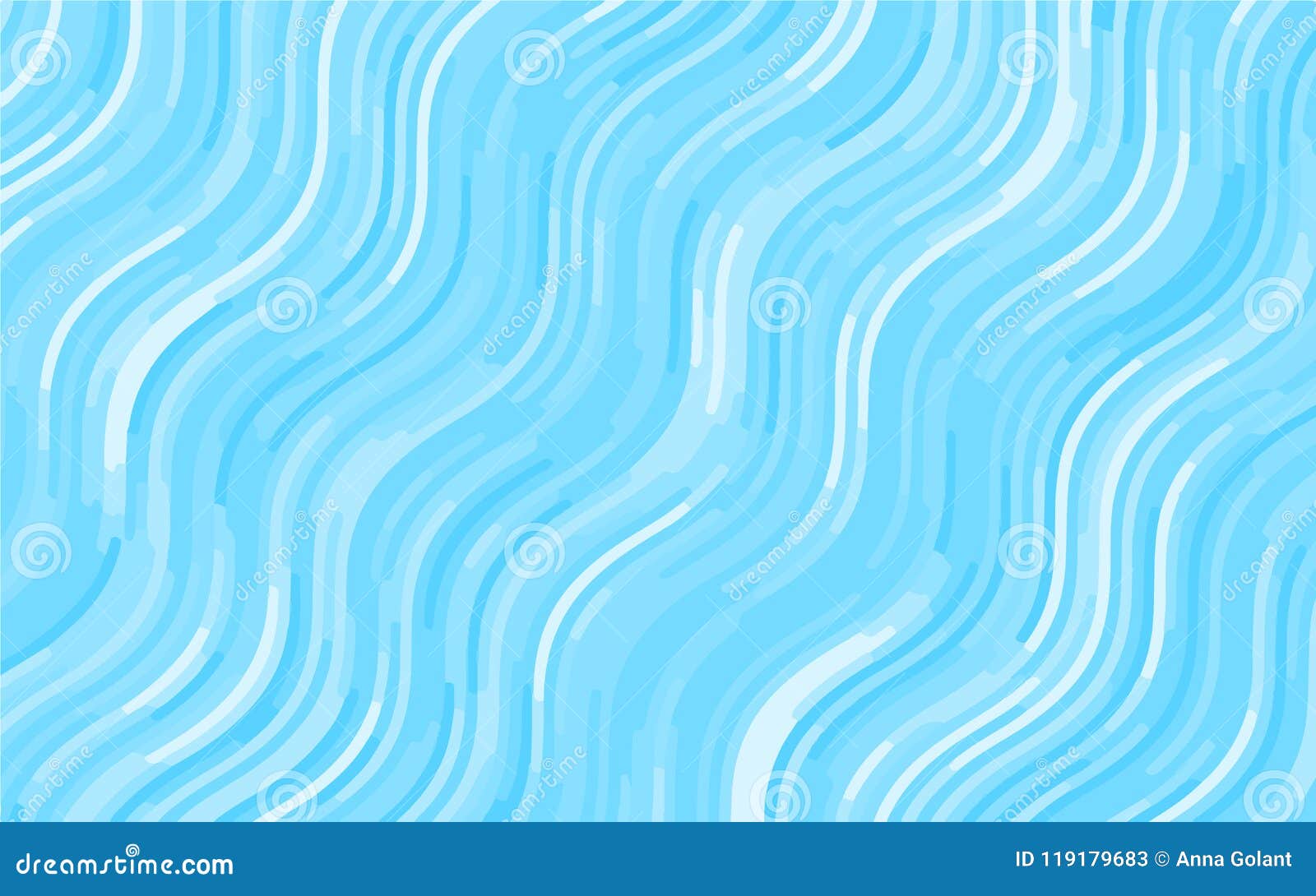 Light Blue Pattern with Wavy Lines. Modern Minimalist Design. Vector ...