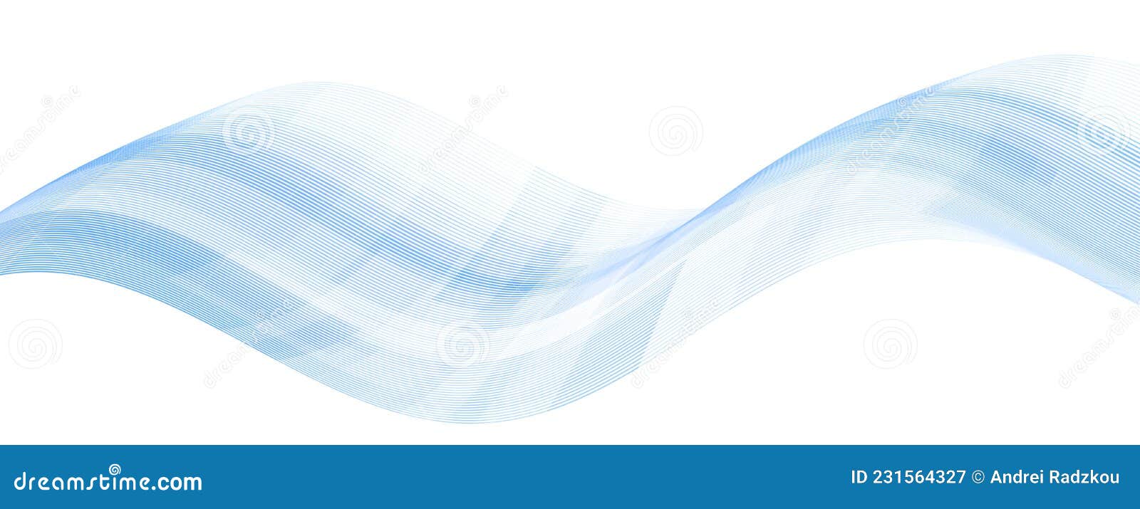 Light Blue Perspective Striped Wave. Vector Graphics Stock Vector ...