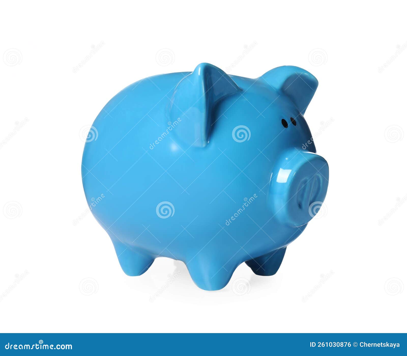 Light Blue Piggy Bank Isolated on White Stock Photo - Image of balance ...