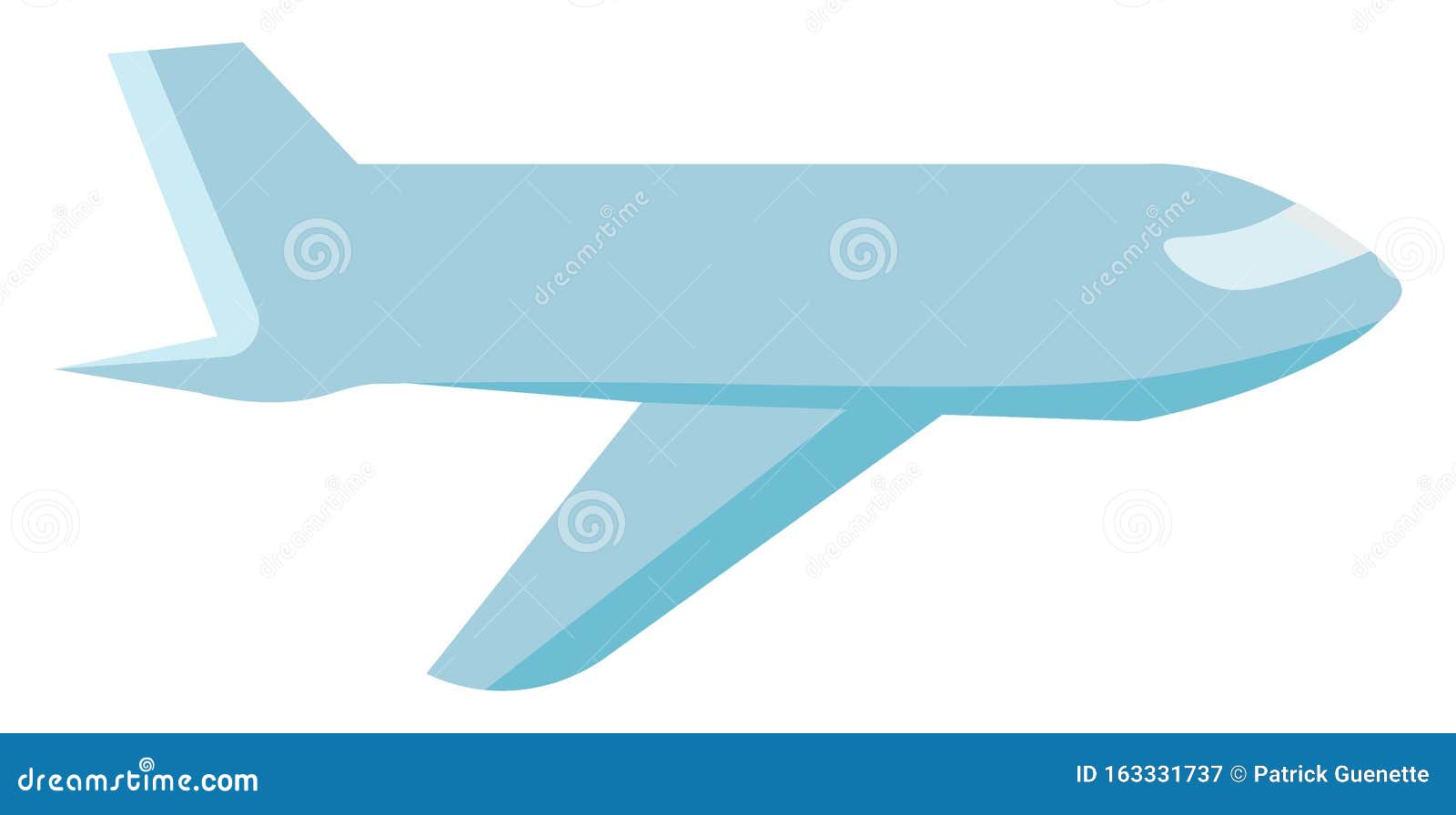 Light Blue Plane, Illustration, Vector Stock Illustration ...