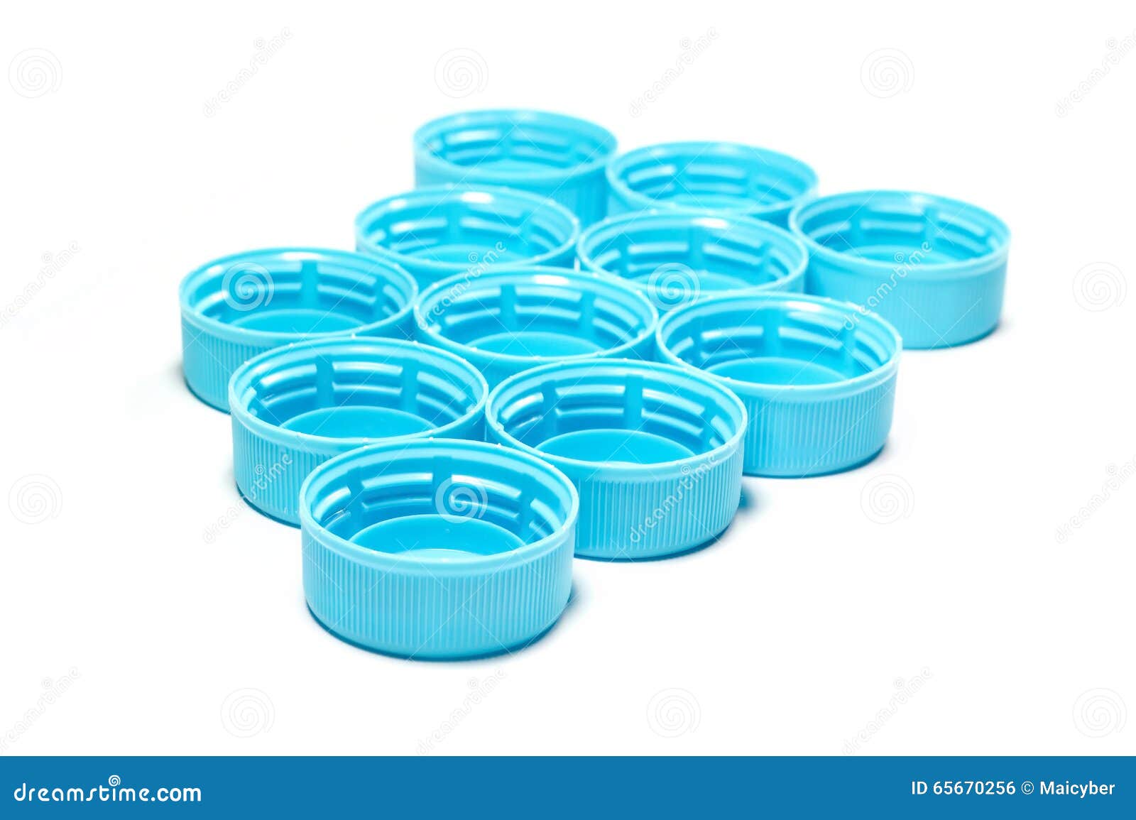 Light Blue Plastic Bottle Caps Stock Photo - Image of drink, light ...