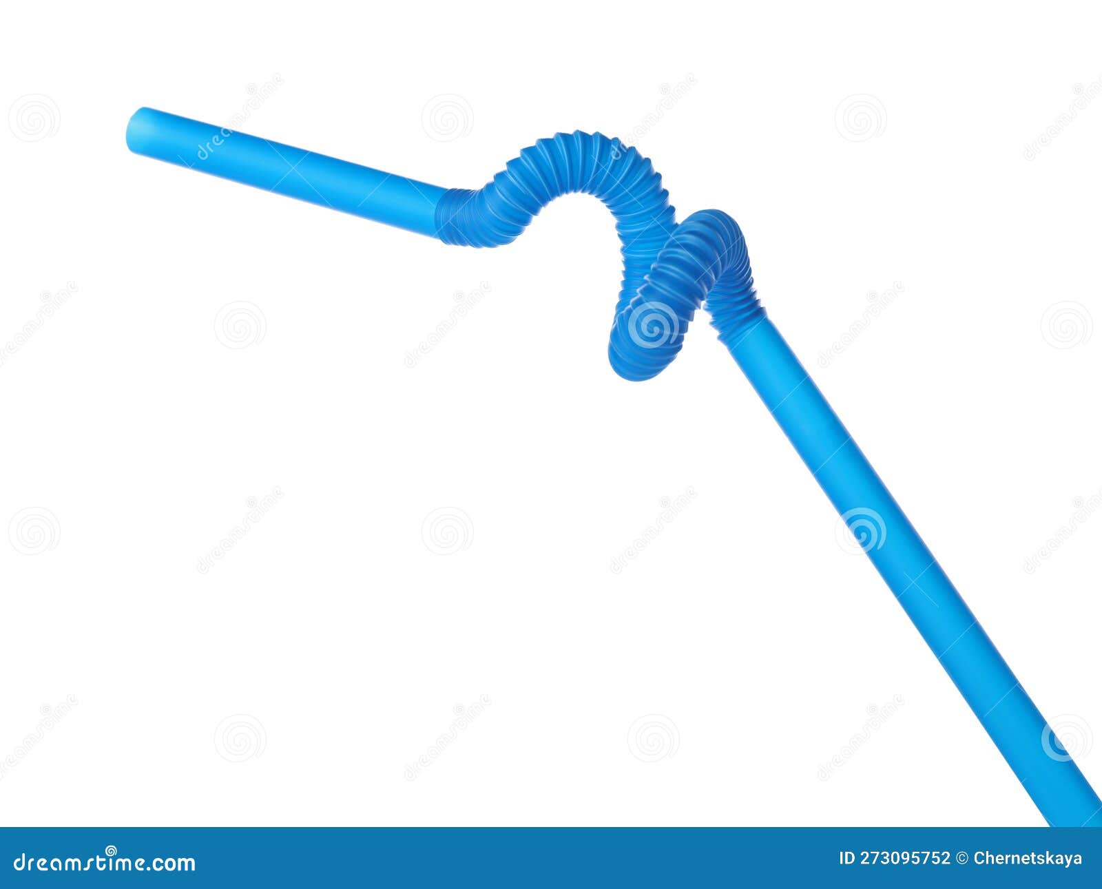 Light Blue Plastic Cocktail Tube Isolated on White Stock Photo - Image ...