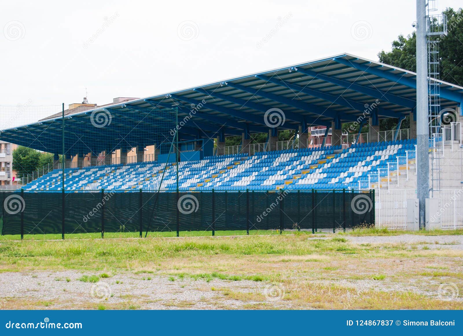 Overview on Rows of Seats of a Small Stadium Stock Image - Image of ...