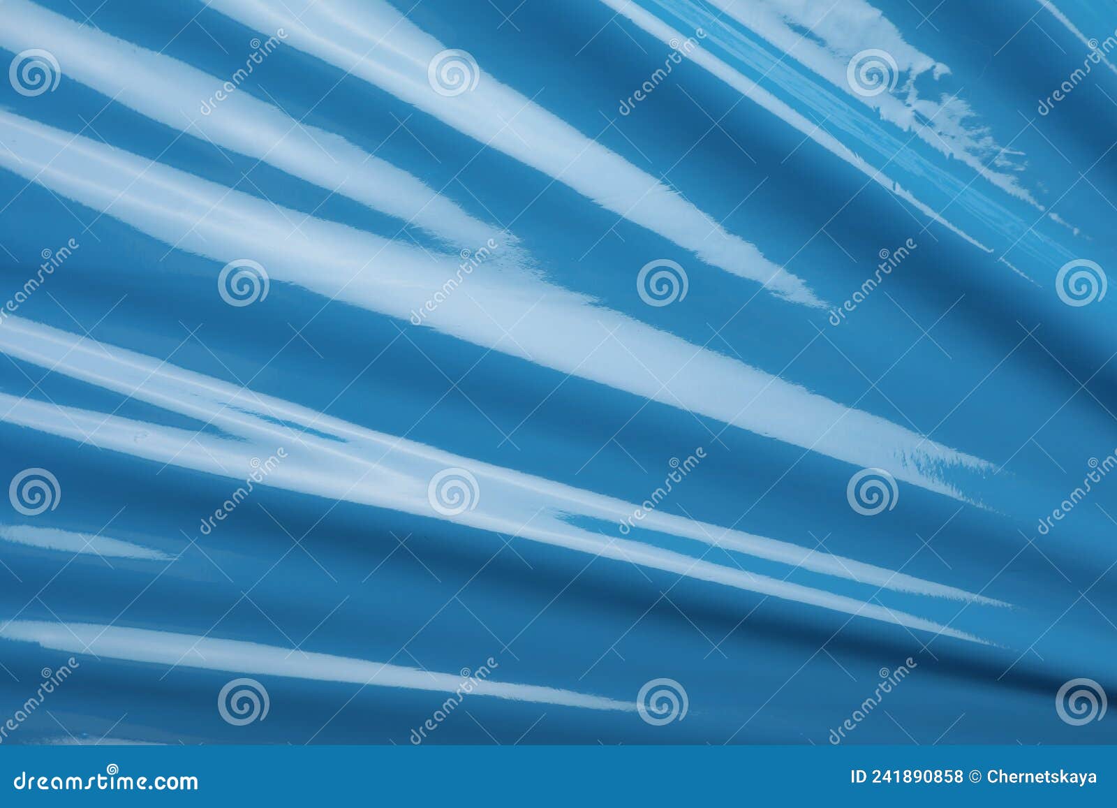 Light Blue Plastic Stretch Wrap Film As Background, Top View Stock ...