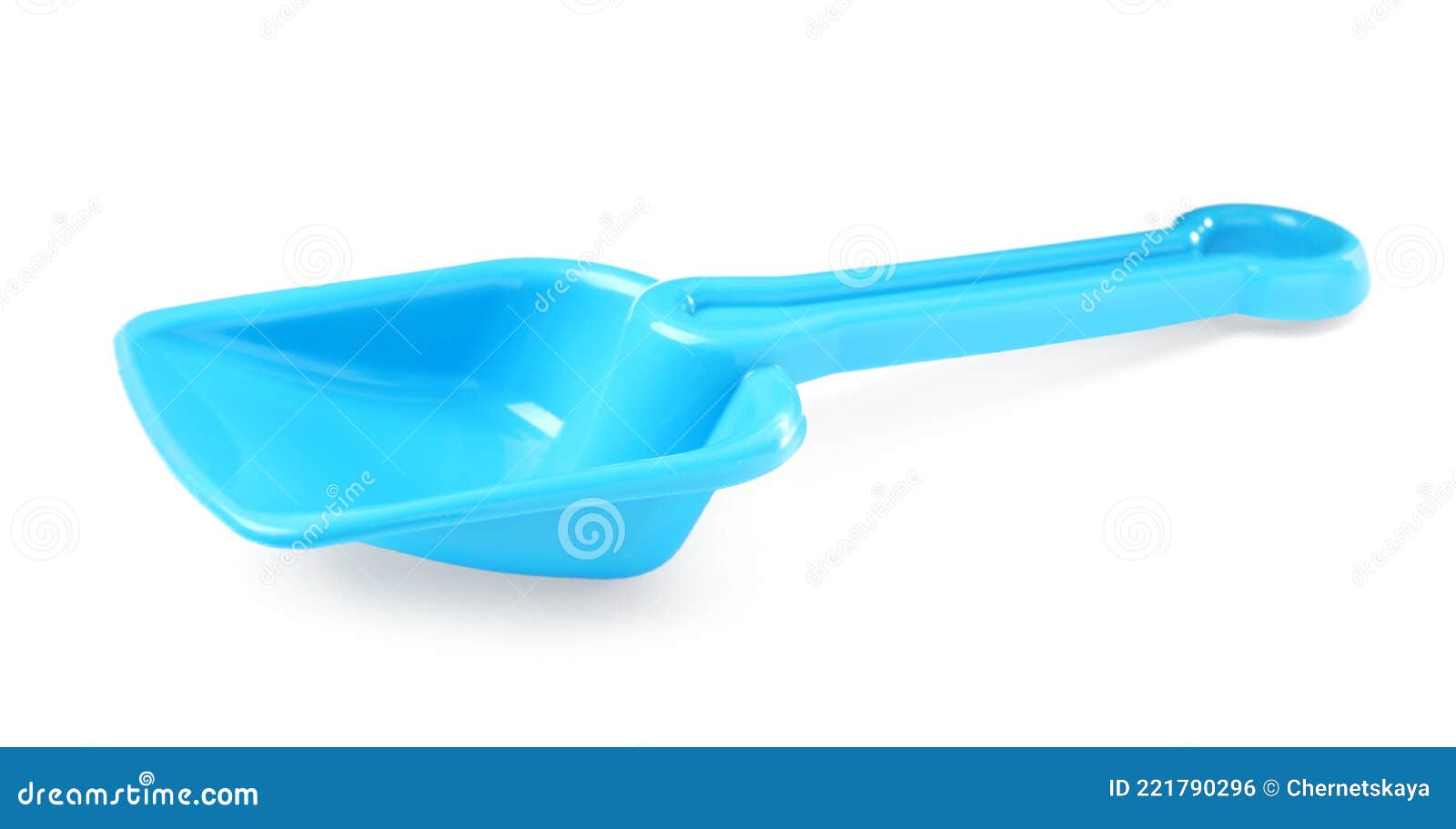 Light Blue Plastic Toy Shovel Isolated on White Stock Photo - Image of ...
