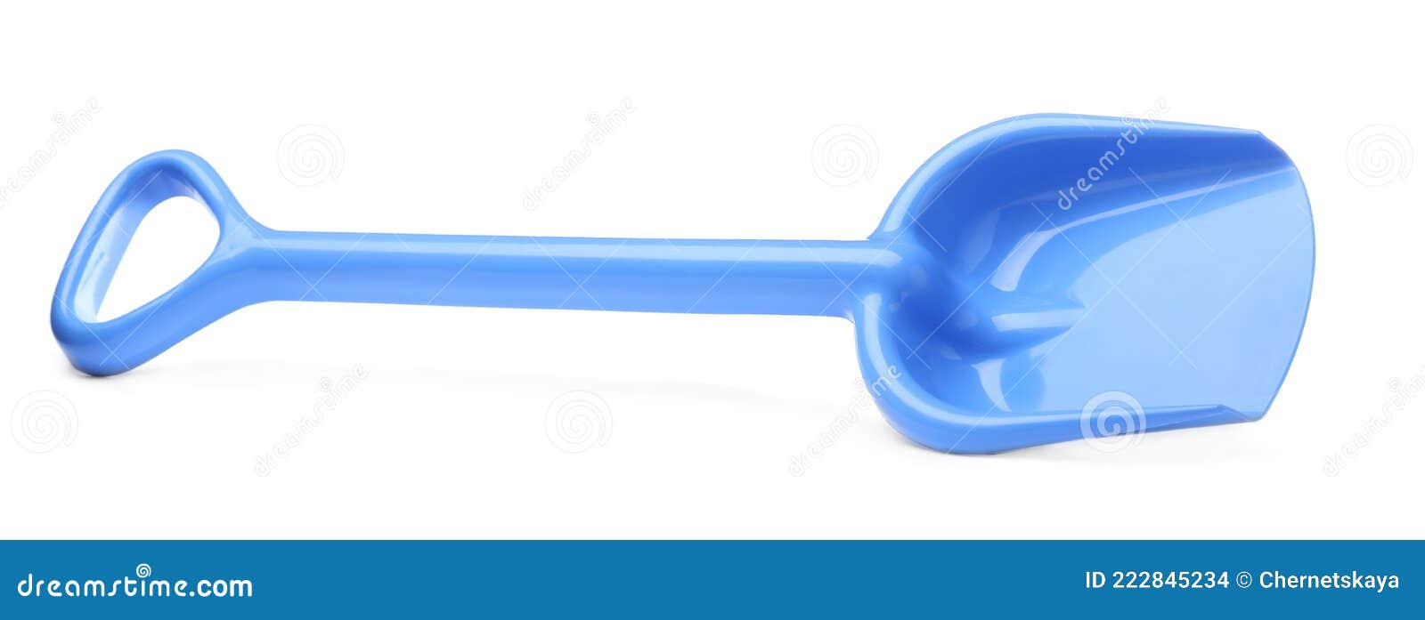 Light Blue Plastic Toy Shovel Isolated on White Stock Photo - Image of ...