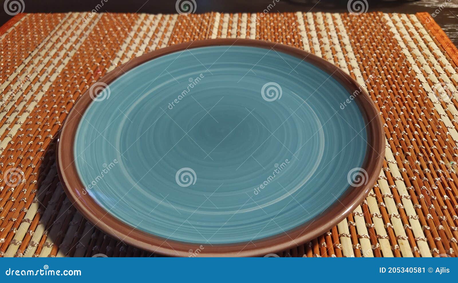 Light Blue Plate on the Table Stock Image - Image of ceramic, wheel ...
