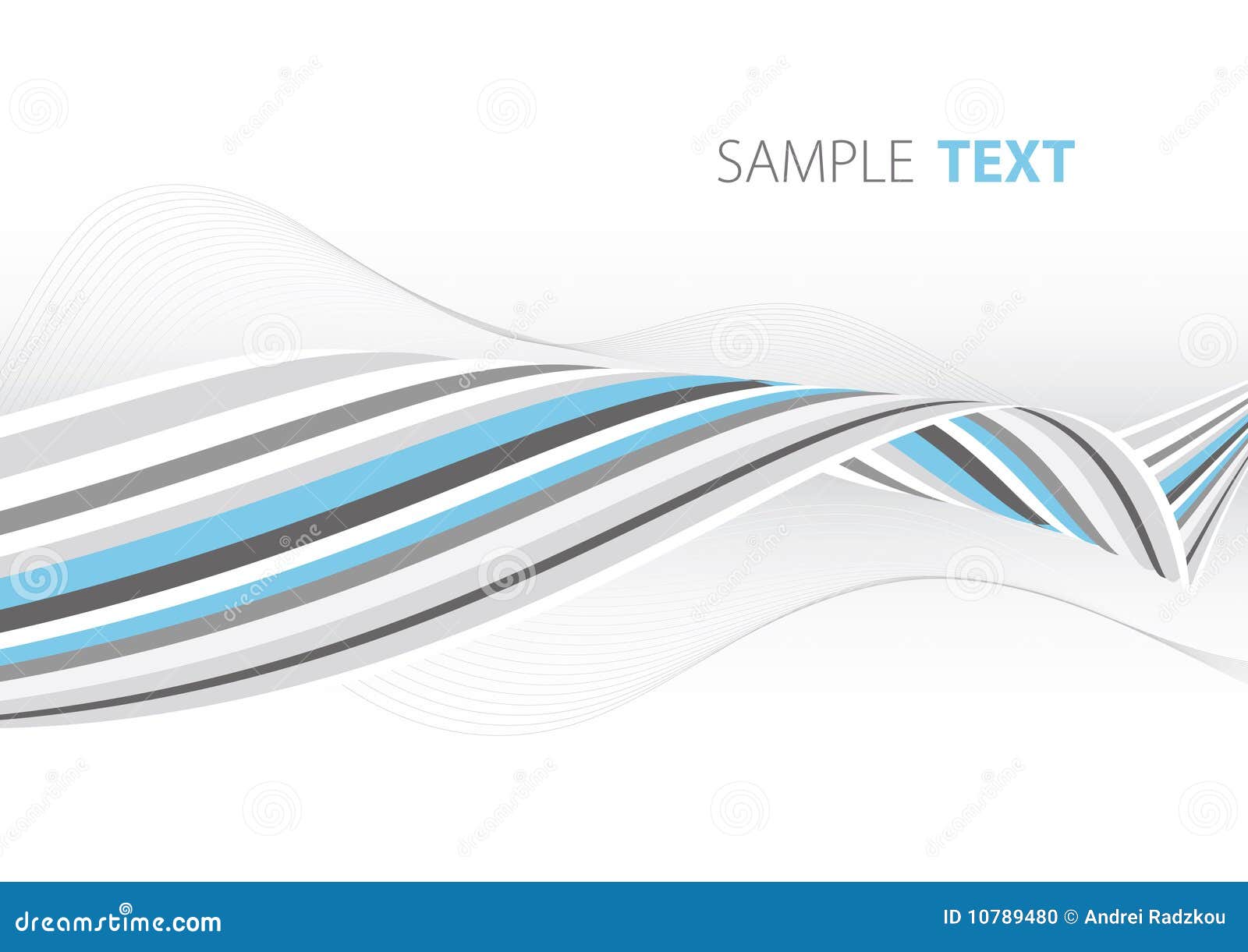 Light blue ribbon stock vector. Illustration of striped - 10789480