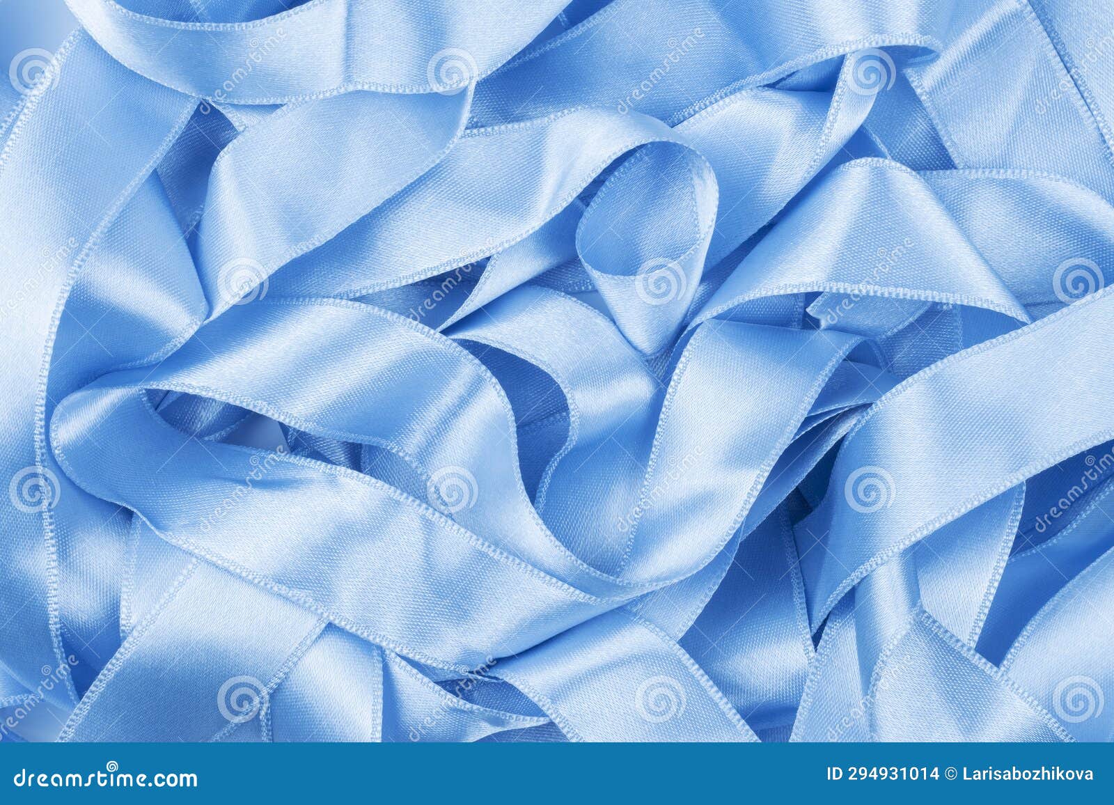 Light Blue Ribbon Background Stock Photo - Image of wavy, heap: 294931014