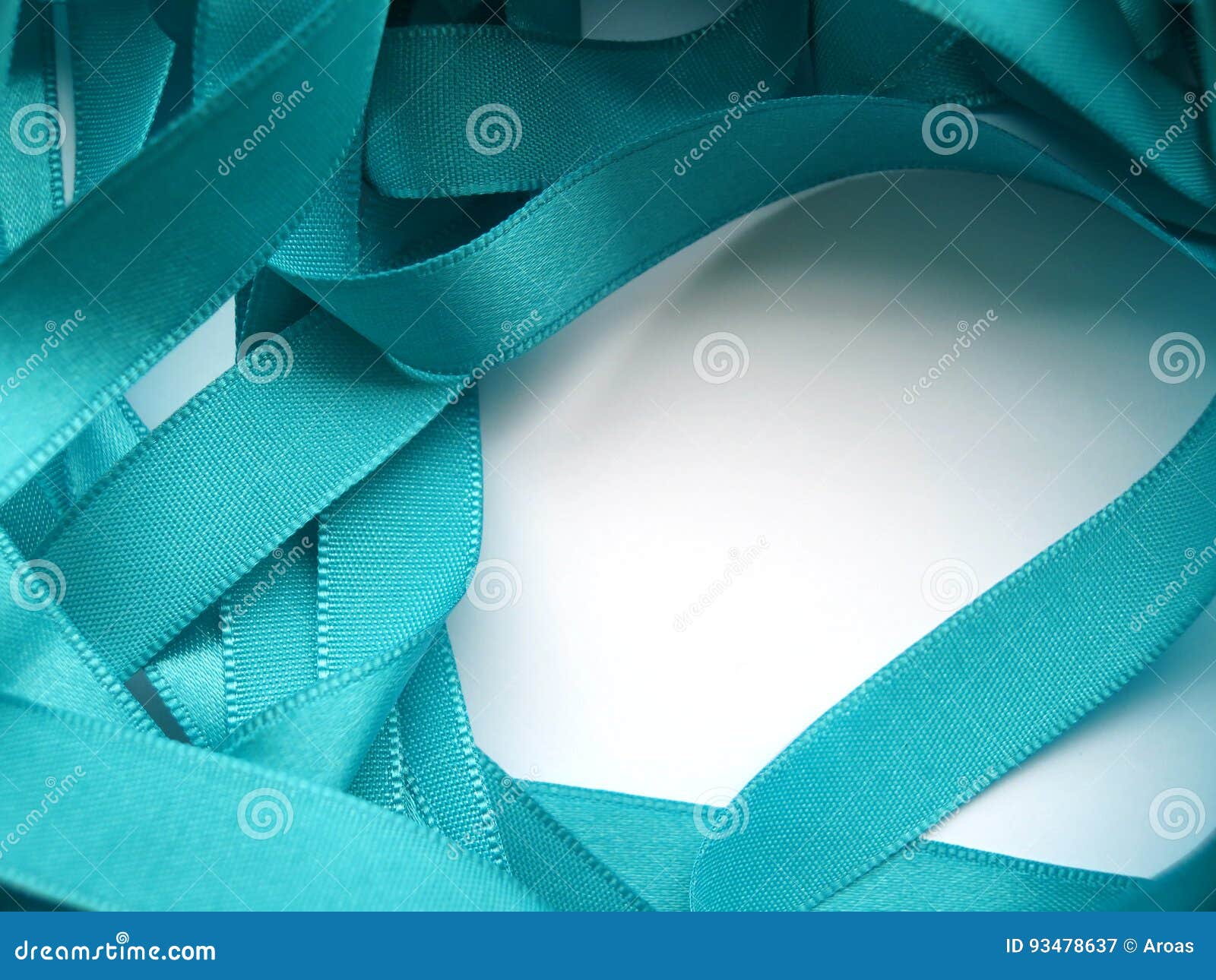 Light Blue Ribbon on White Background Stock Image - Image of element ...