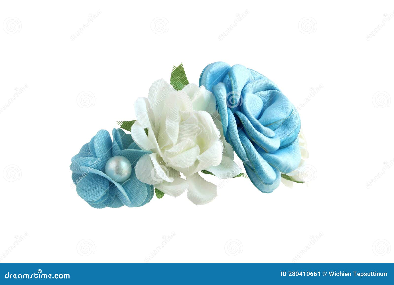 Light Blue Rose Flower Crown Side View Isolated On White Background ...