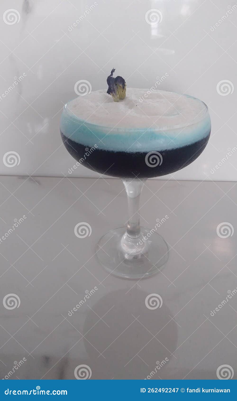 Light Blue Sapphire Mocktail Soda Stock Image - Image of light, soda ...
