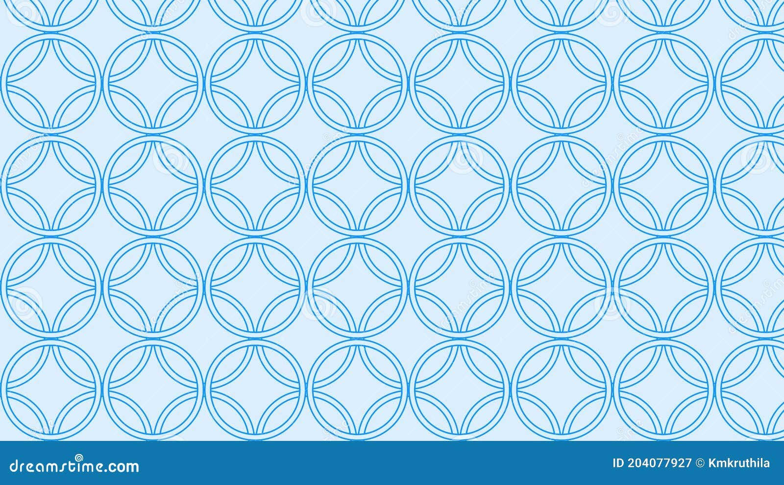 Light Blue Seamless Overlapping Circles Background Pattern Image Stock ...