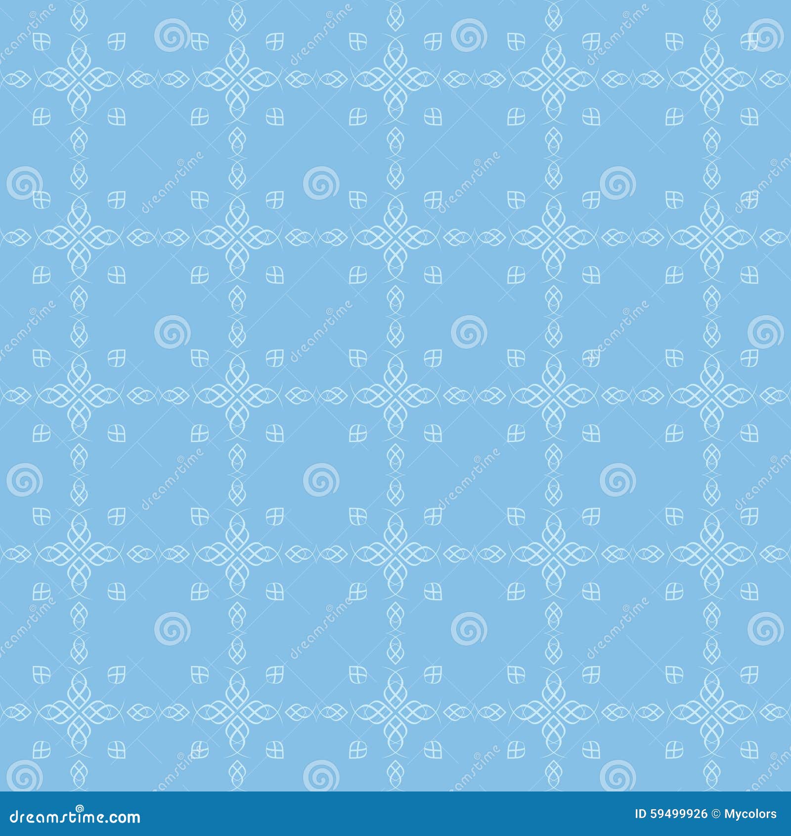 Light Blue Vector Seamless Pattern with Curved Figures Stock Vector ...