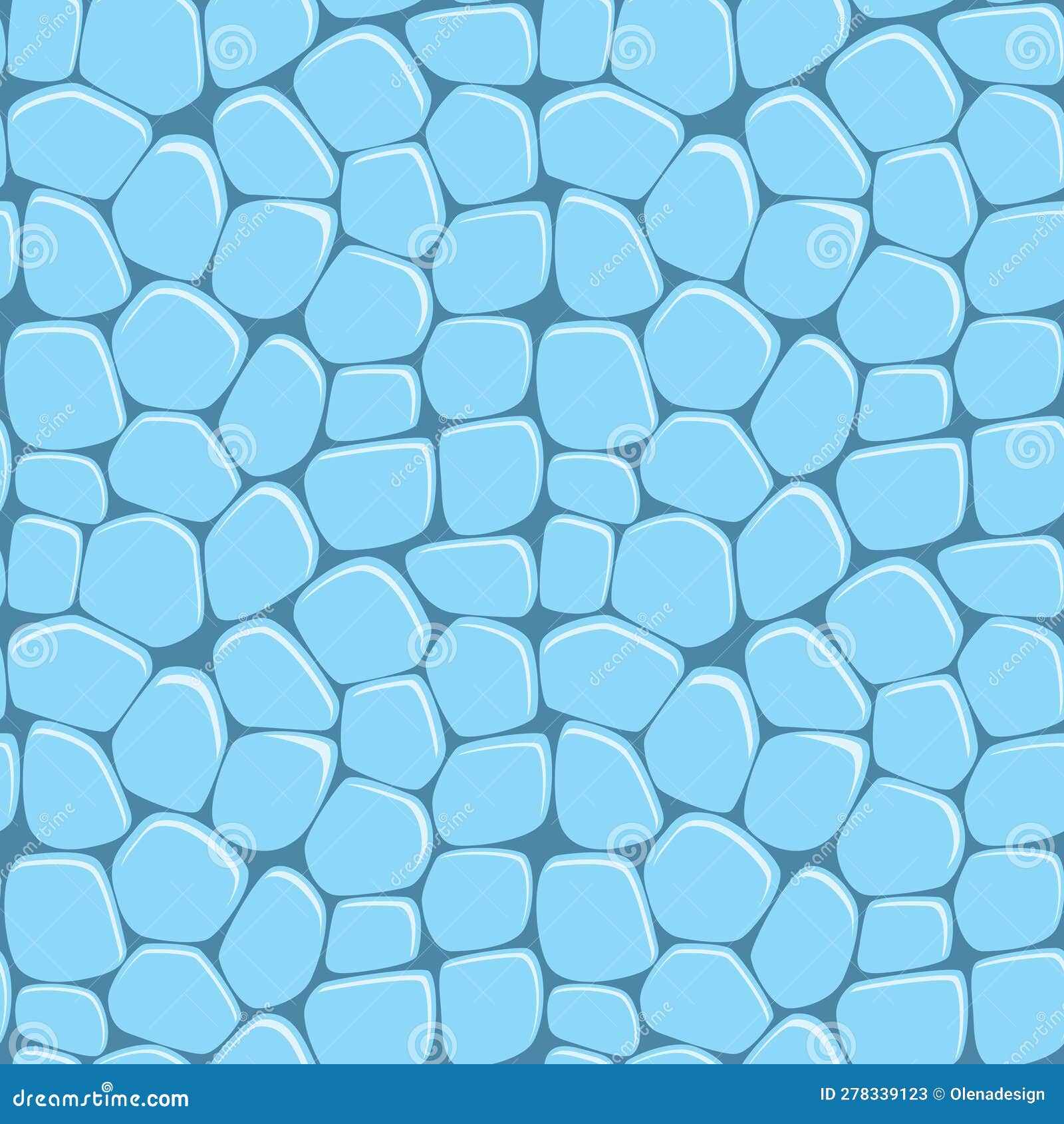 Light Blue Seamless Pattern - Water with Bubbles. Vector Stock Vector ...