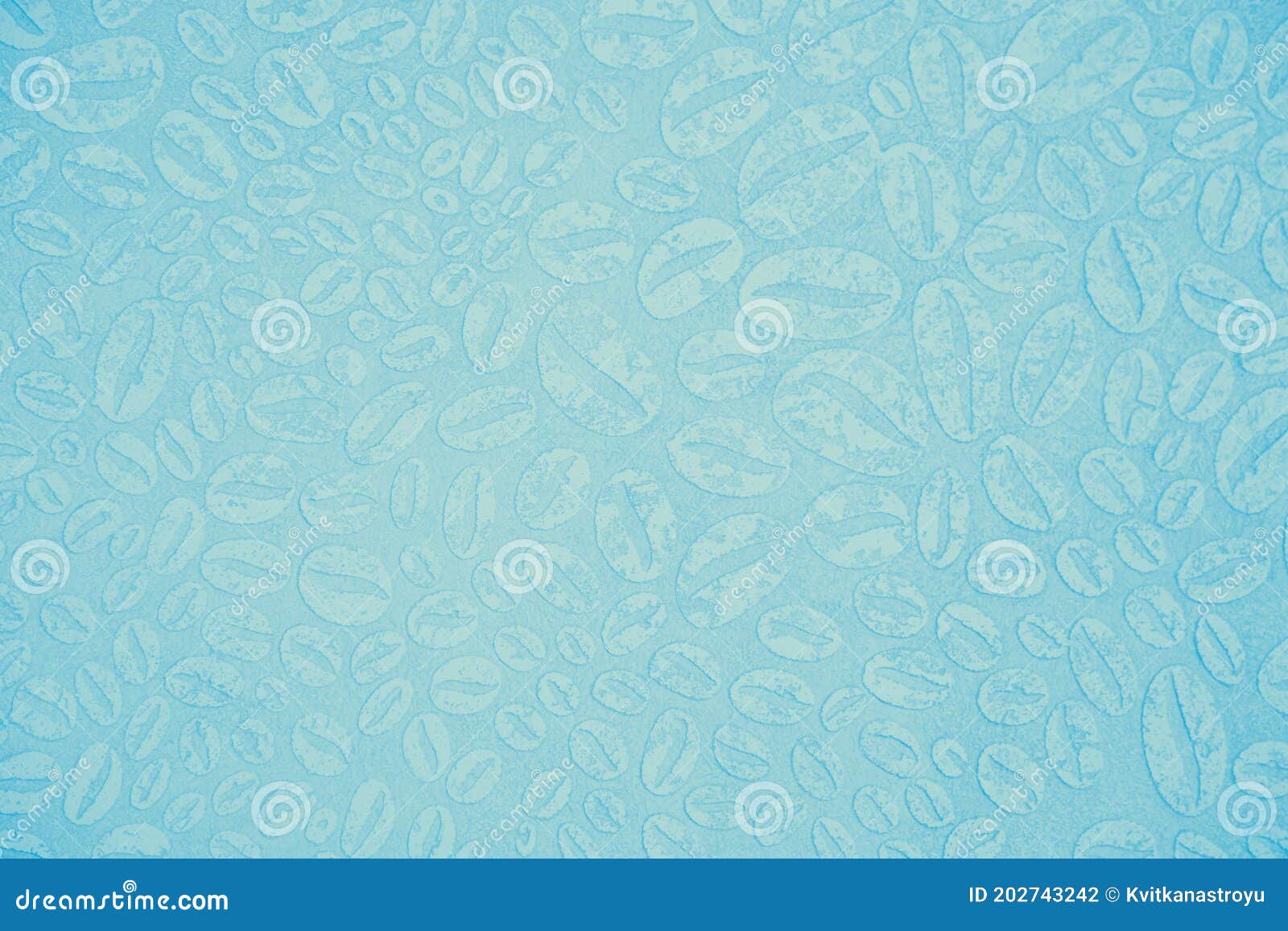 Light Blue Shabby Texture Background with Coffee Beans Pattern Stock ...