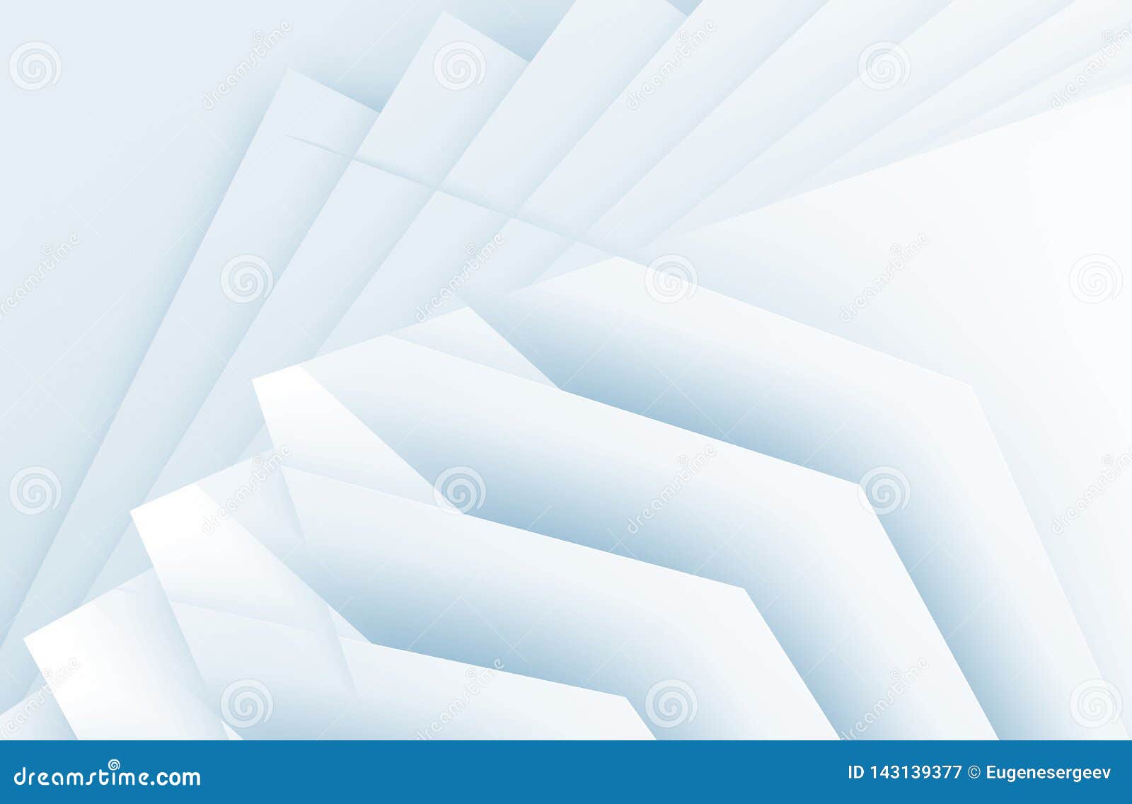 Light Blue Sheets. Abstract 3d Render Stock Illustration - Illustration ...