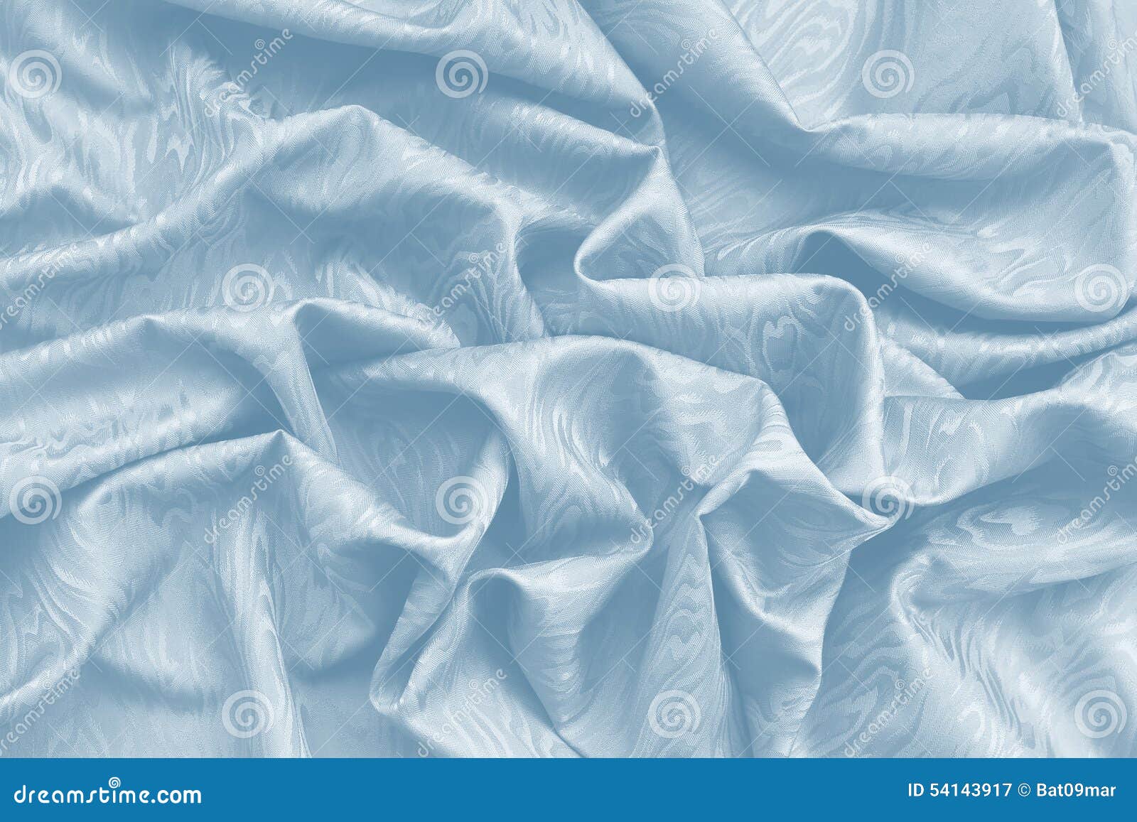 Light Blue Silk Damask Fabric with Wavy Pattern Stock Image - Image of ...