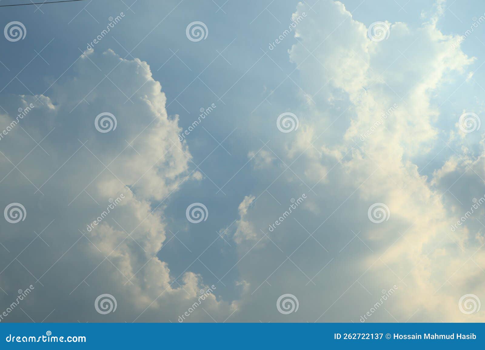 Light blue sky with clouds stock image. Image of cloud - 262722137