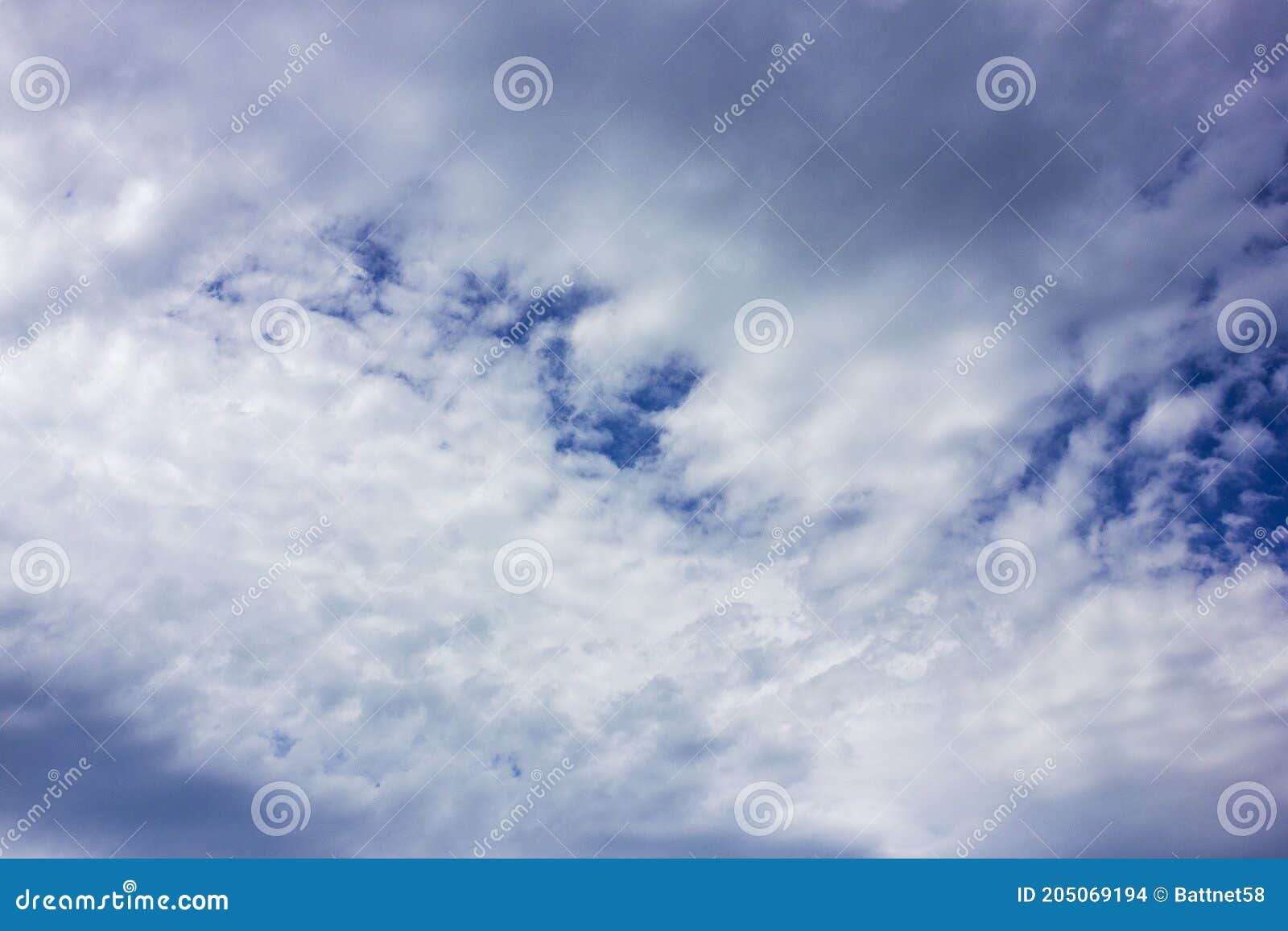 Light Blue Sky with Clouds on a Clear Day. Stock Photo - Image of ...