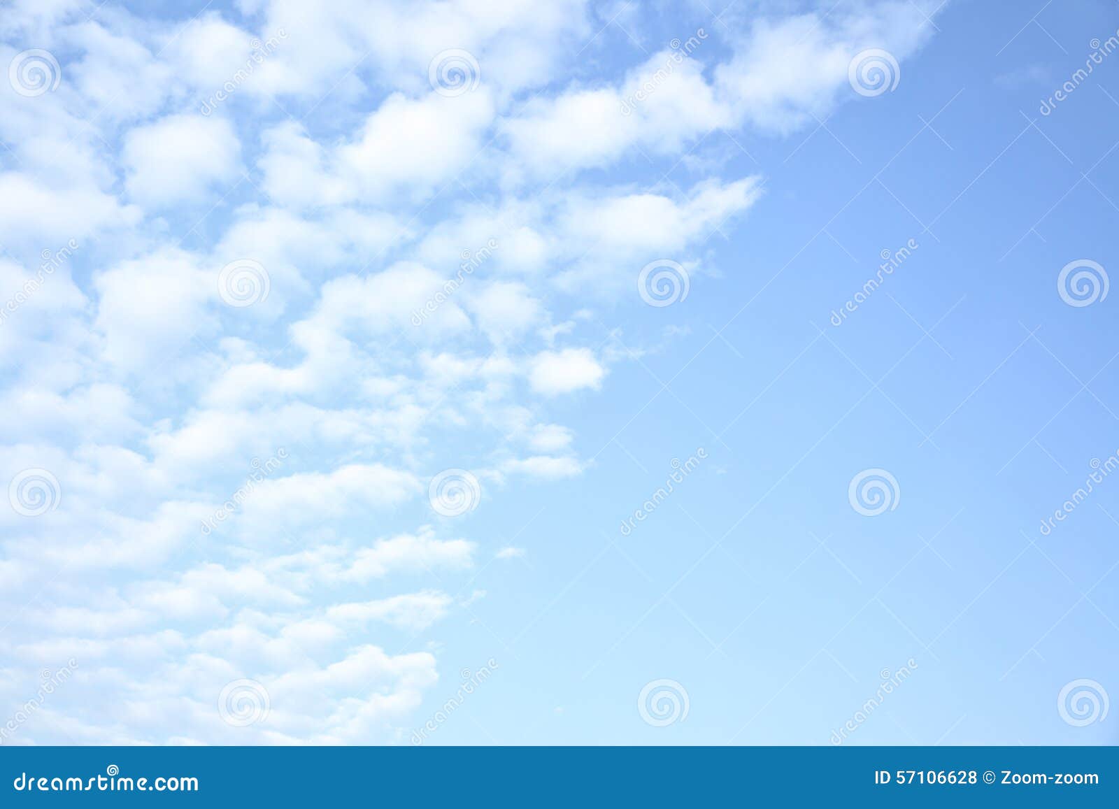 Light blue sky with clouds stock photo. Image of background - 57106628
