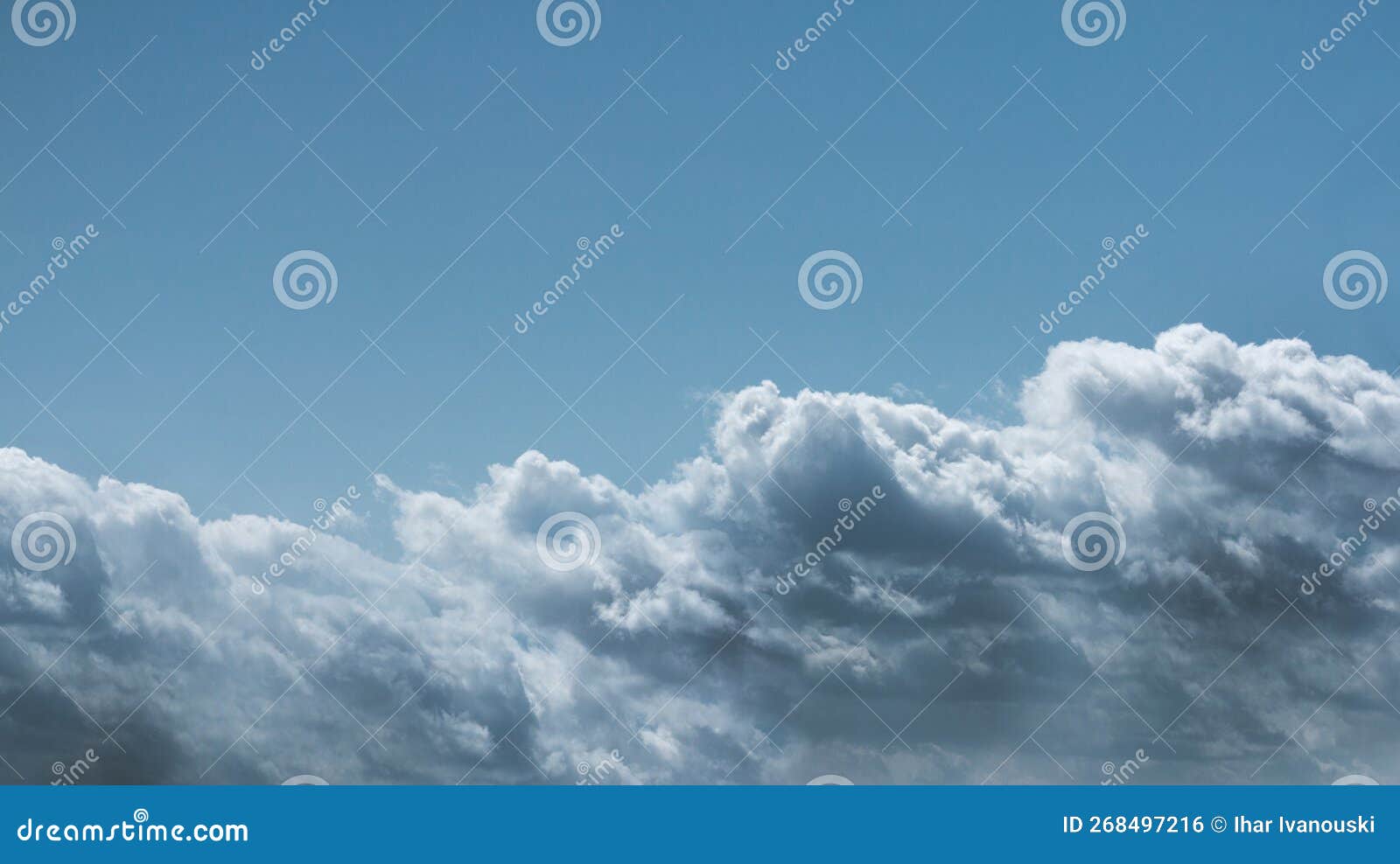 Light Blue Sky with Cumulus Clouds of Gray Color Stock Photo - Image of ...