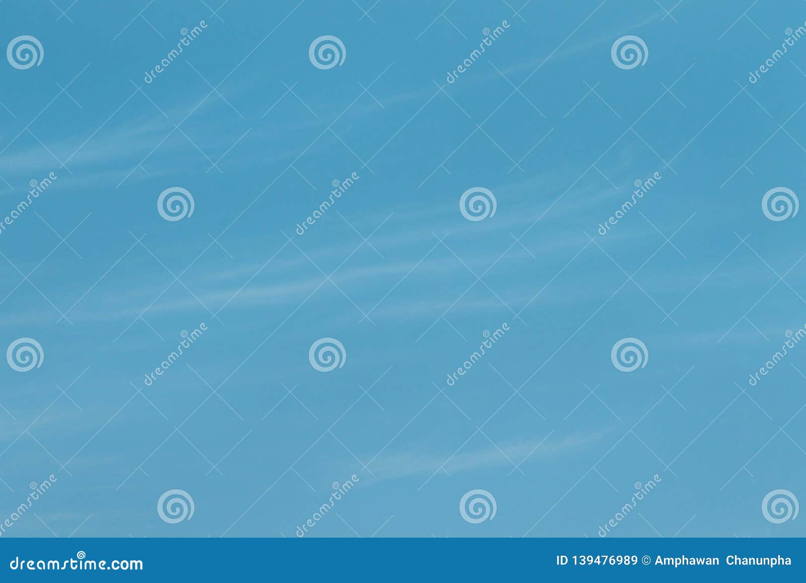 Light Blue Sky with Line Clouds Patterns for Background Stock Image ...