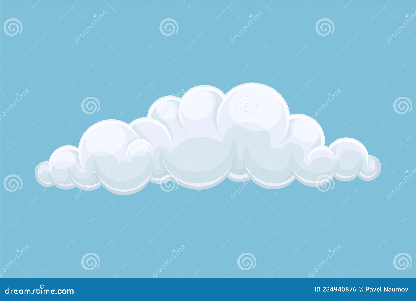 Light Blue Sky with White Cloud Vector Illustration Stock Vector ...