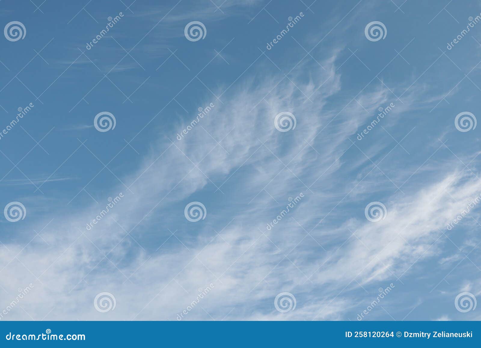 Light Blue Sky with White Clouds. Nature Background. Stock Photo ...