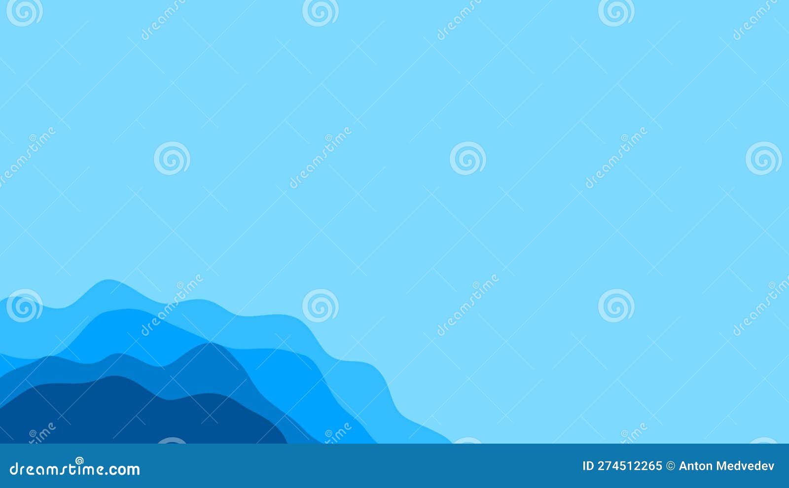 Light Blue Slight Convoluted Objects Bg - Abstract 3D Illustration ...
