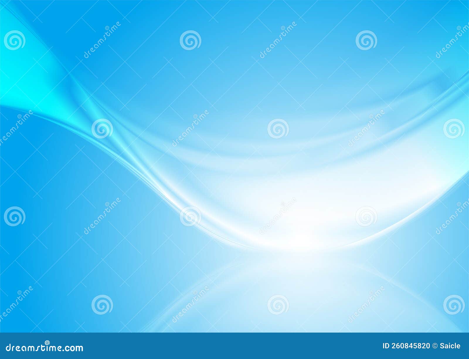 Light Blue Smooth Glossy Wave Abstract Background Stock Vector ...