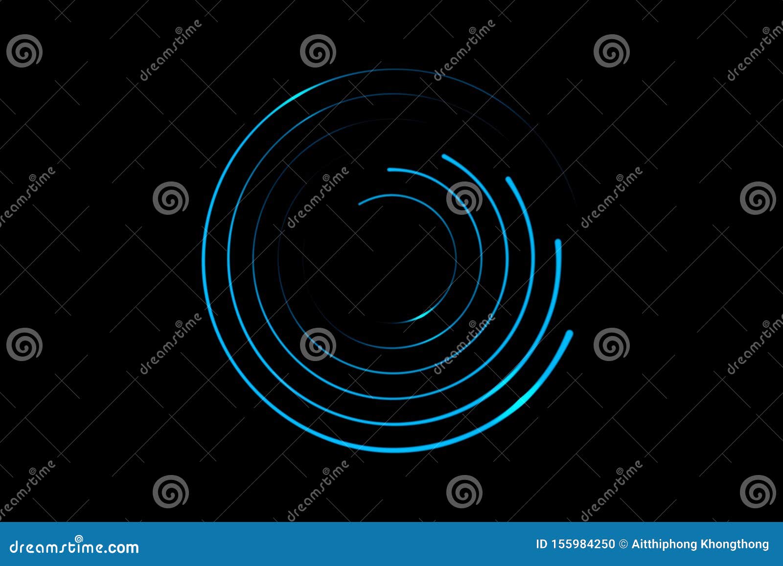 Light Blue Spiral with Circle Ring, Abstract Background Stock ...