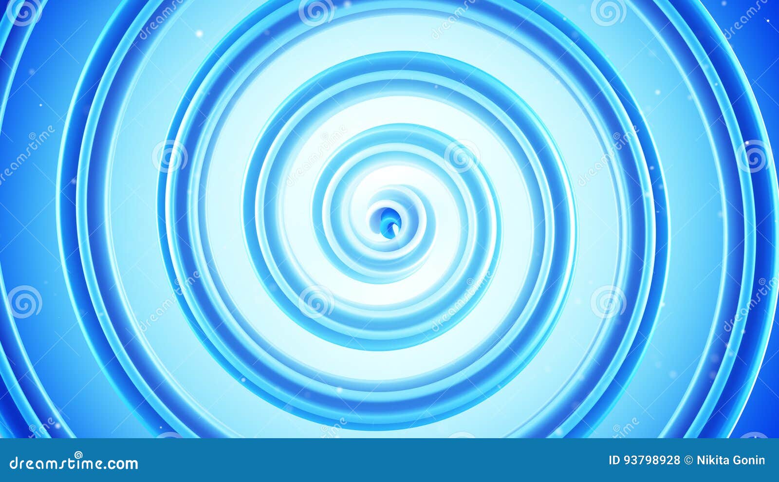 Light Blue Spiral Shape Abstract 3D Render Stock Illustration ...