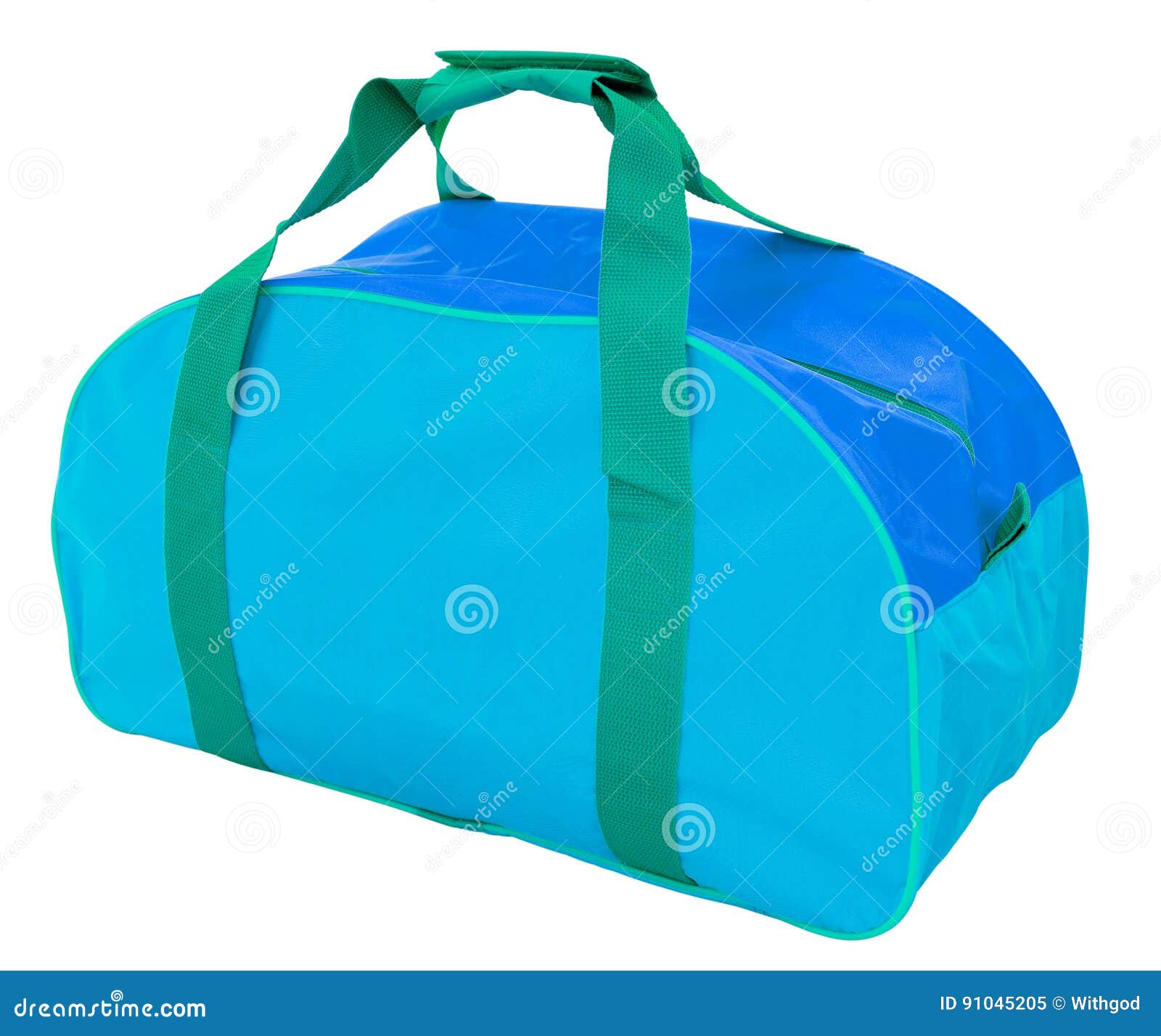 Light Blue Sports Bag, Isolated Stock Image - Image of modern, oval ...