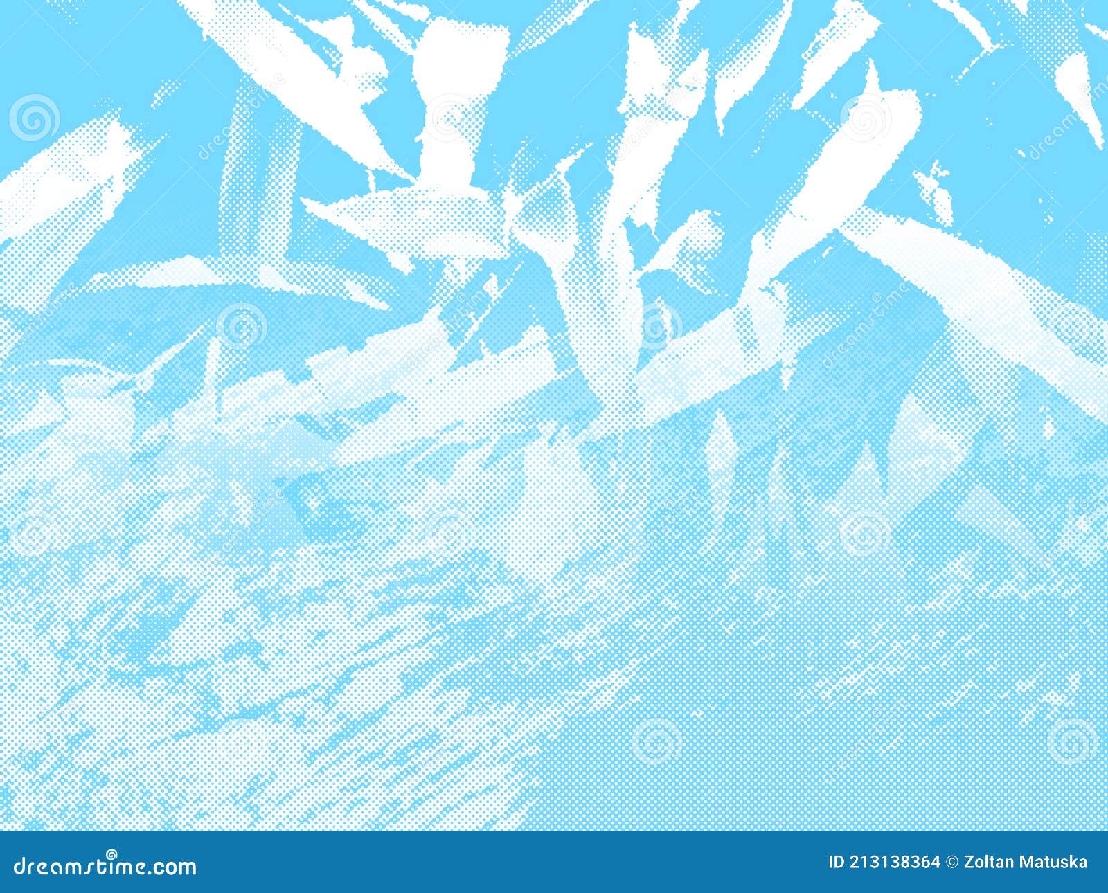 Light Blue Spotted Comic Cartoon Background, Small Points Dots Stock ...