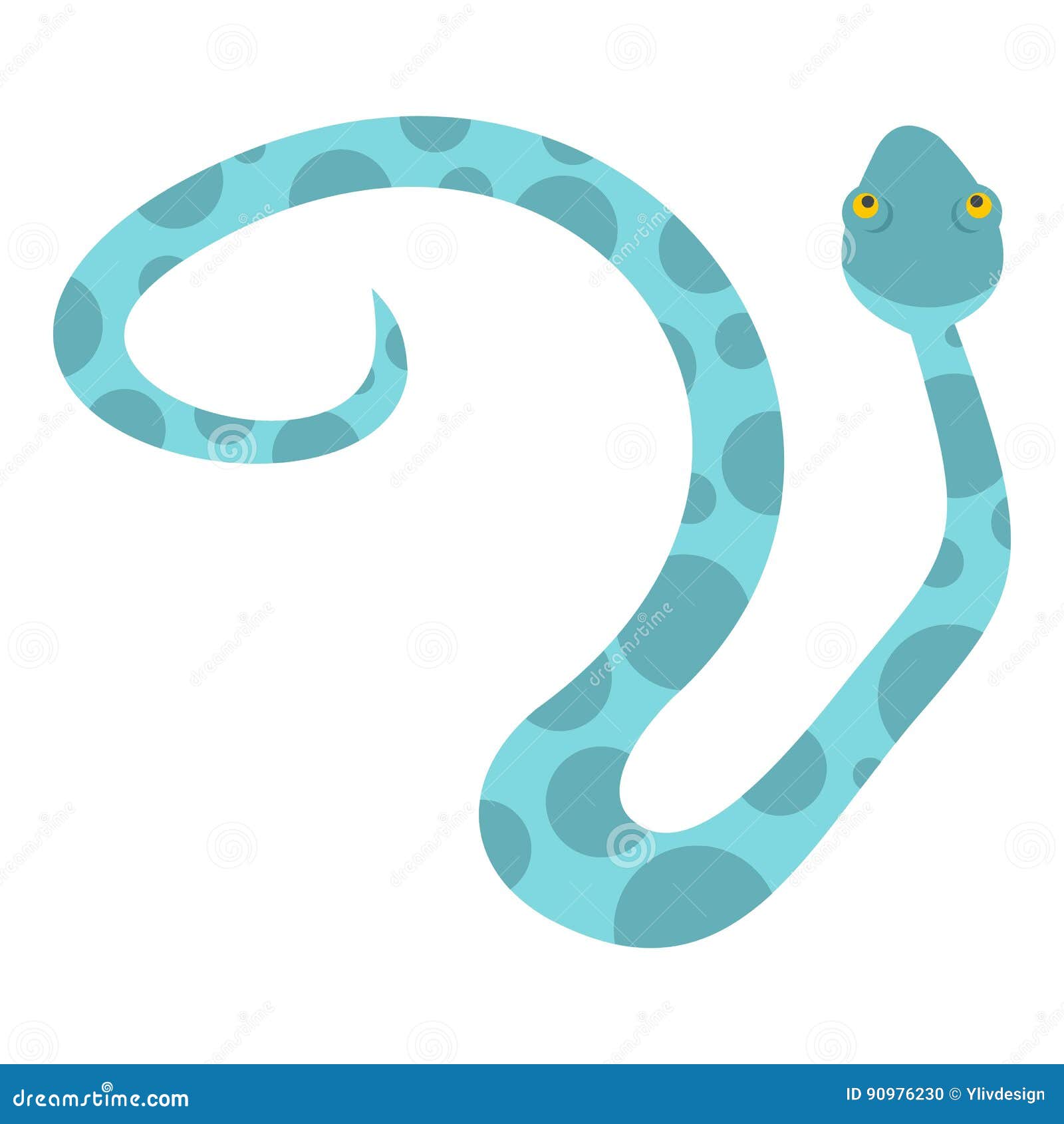 Light Blue Spotted Snake Icon Isolated Stock Vector - Illustration of ...